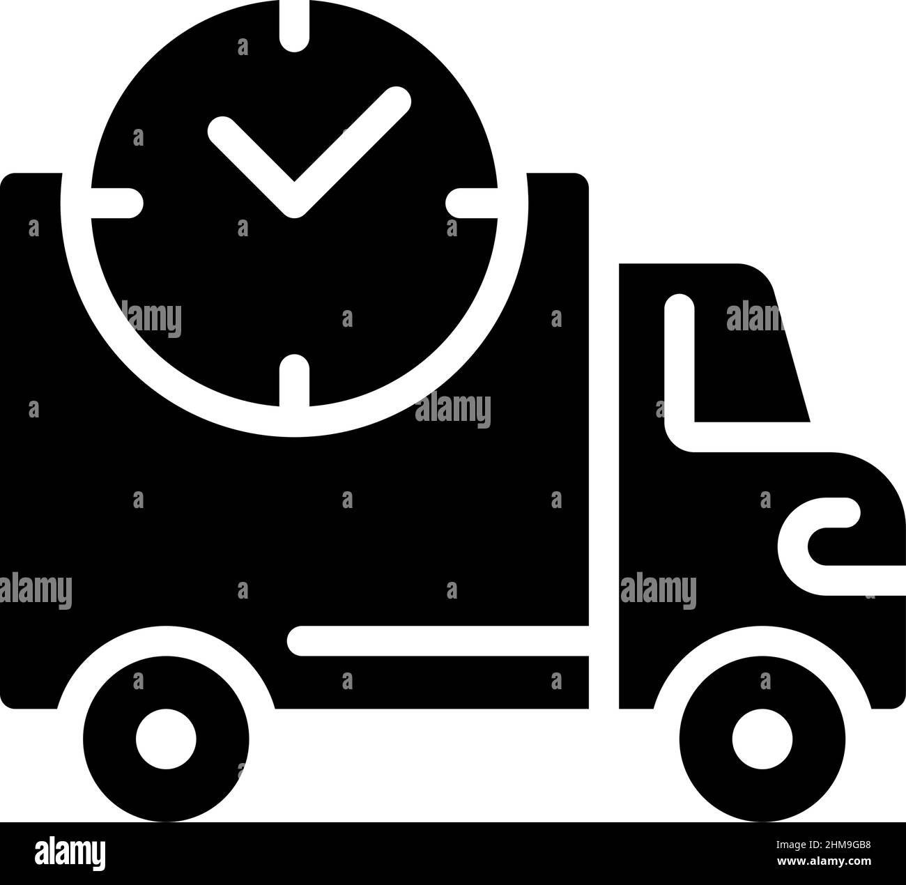Shipping time black glyph icon Stock Vector Image & Art - Alamy