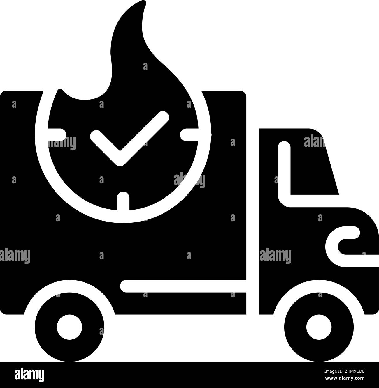 Express delivery truck filled Stock Vector Images - Alamy