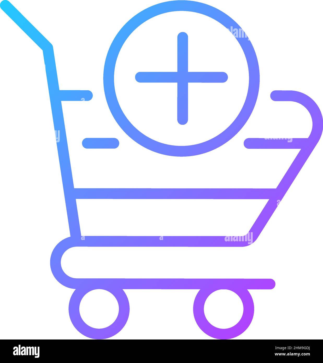 Shopping cart gradient linear vector icon Stock Vector Image & Art - Alamy