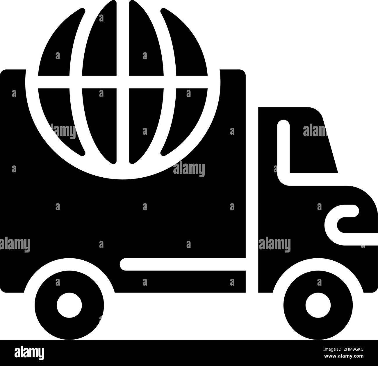 International delivery black glyph icon Stock Vector Image & Art - Alamy
