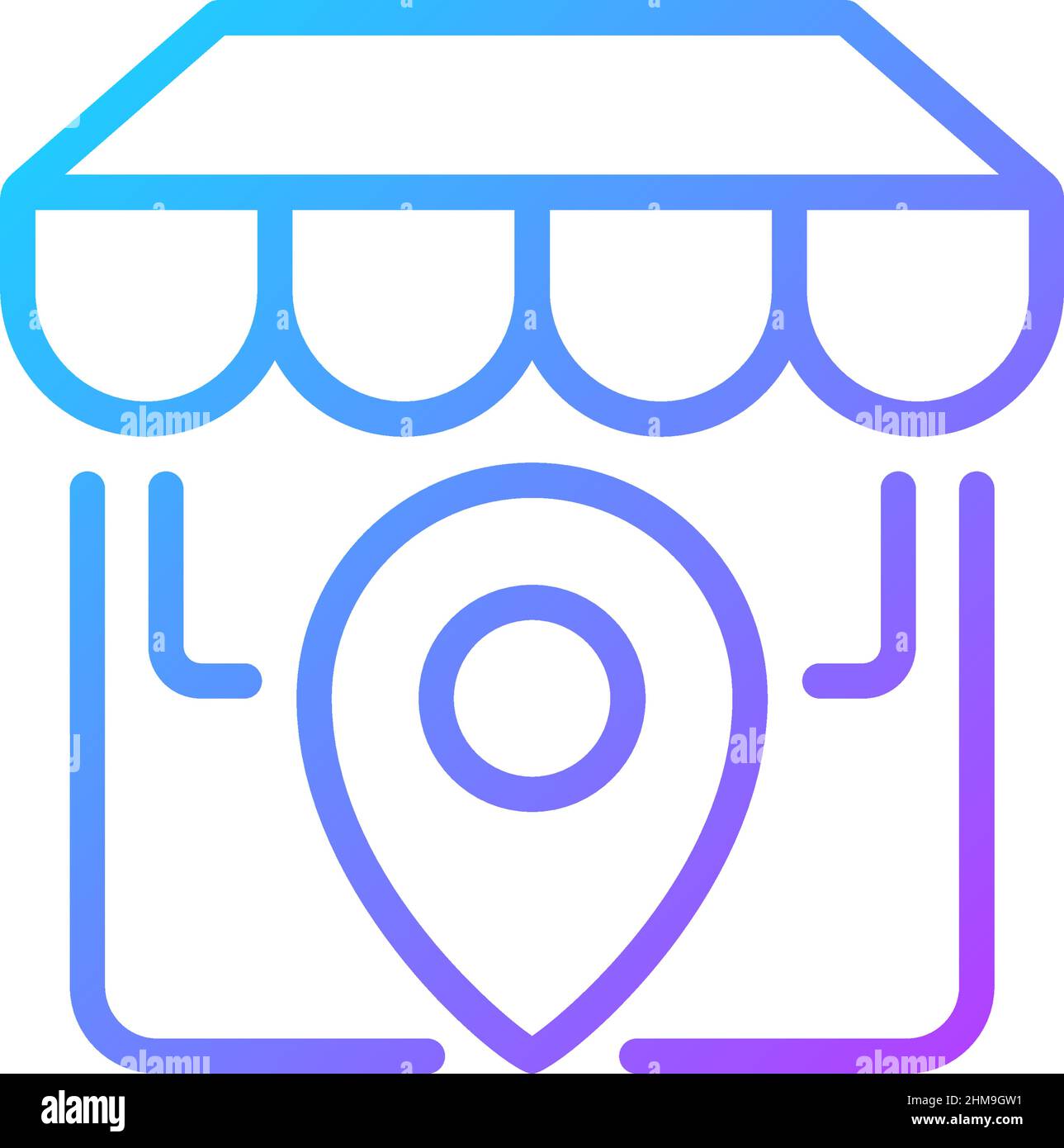 Store location gradient linear vector icon Stock Vector Image & Art - Alamy