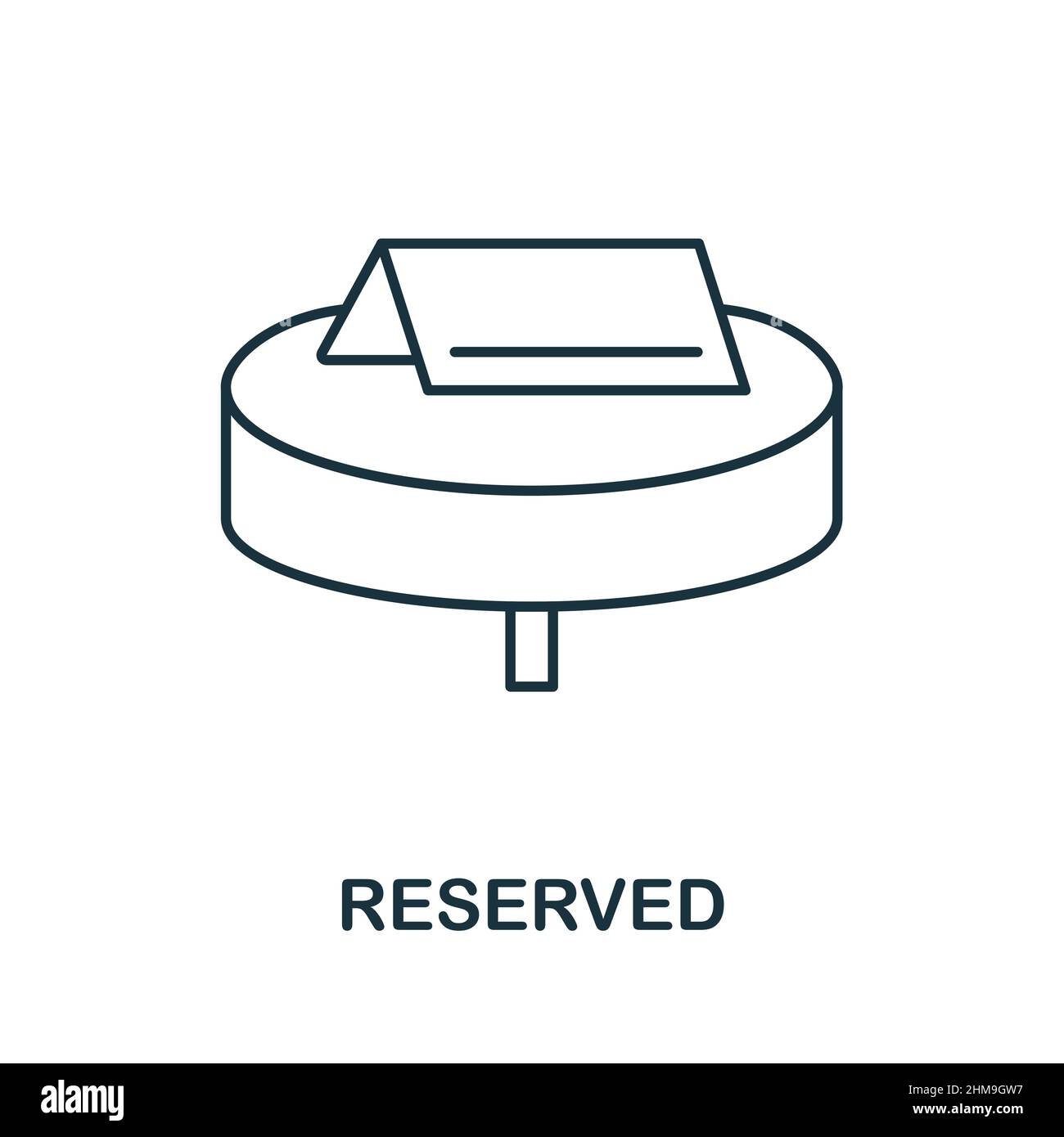 Reserved icon. Line element from restaurant collection. Linear Reserved ...