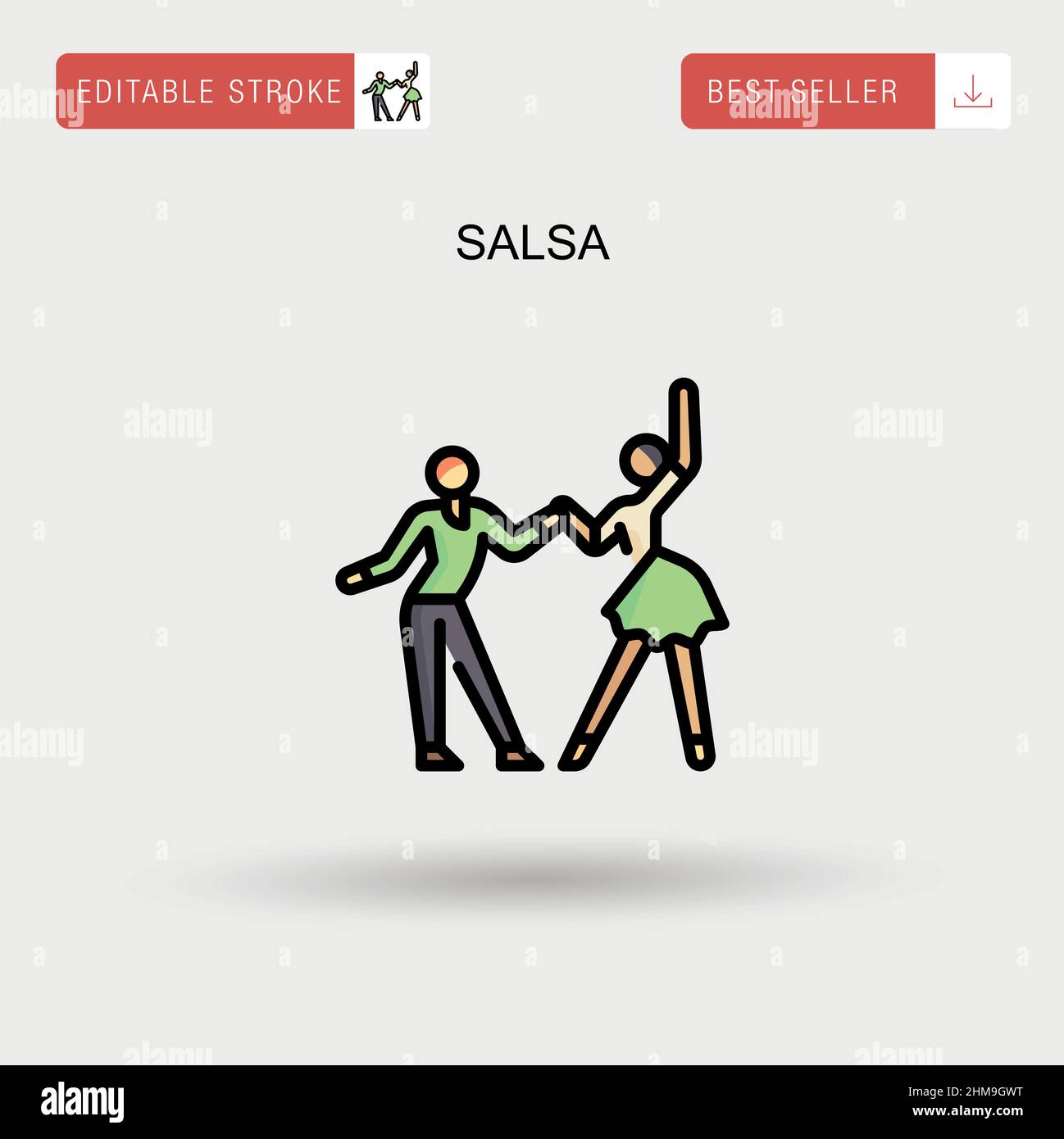 Salsa Simple vector icon Stock Vector Image & Art - Alamy