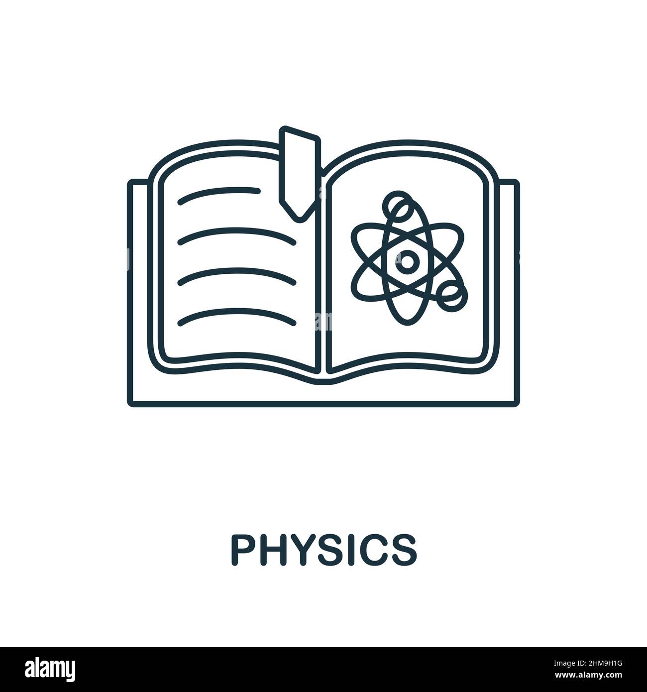 Physics icon. Line element from school education collection. Linear Physics icon sign for web ...