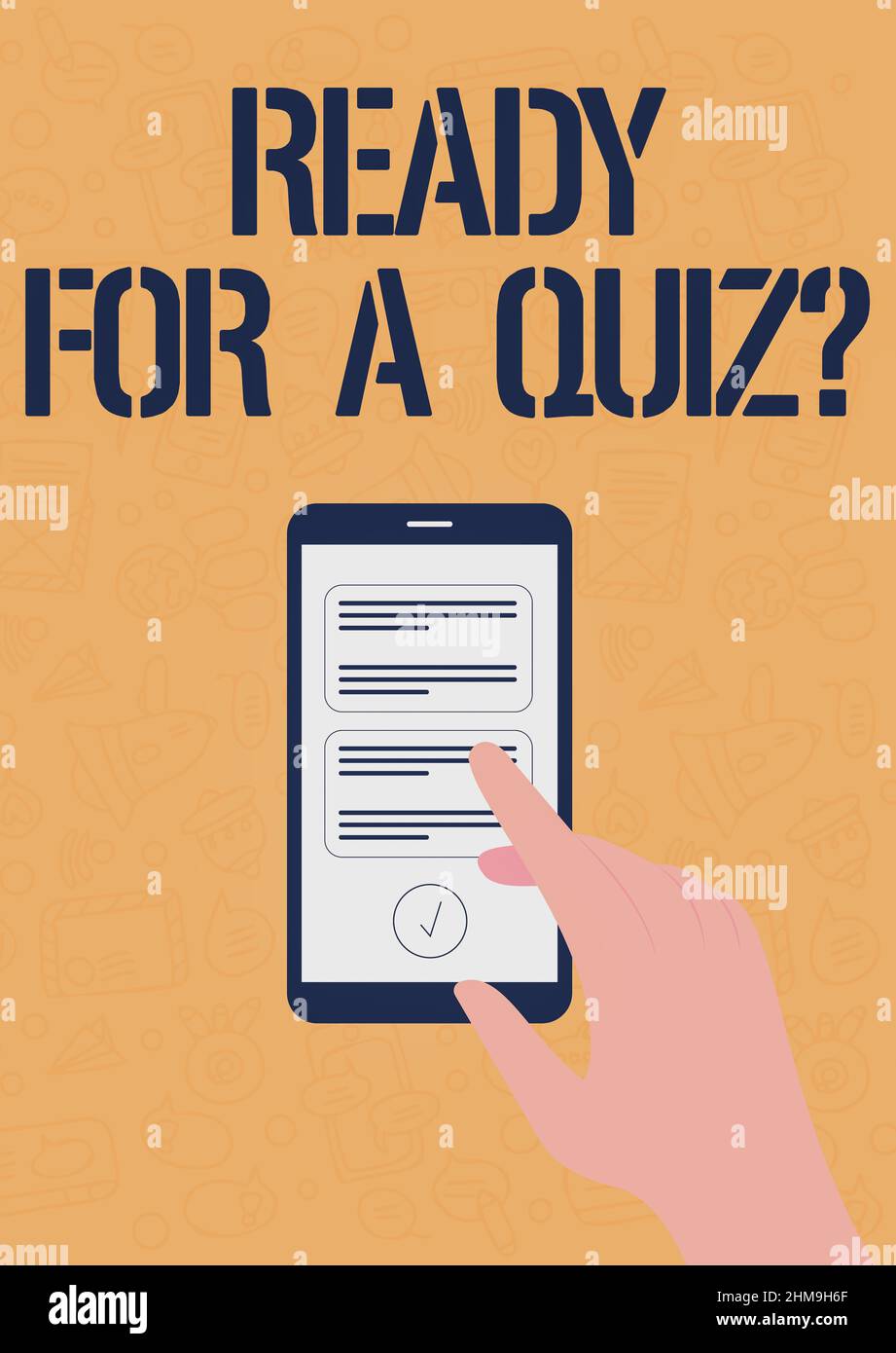 Handwriting text Ready For A Quiz Question. Word for Taking educational ...