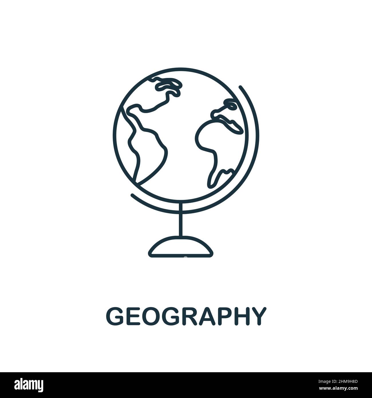 Geography icon. Line element from school education collection. Linear ...