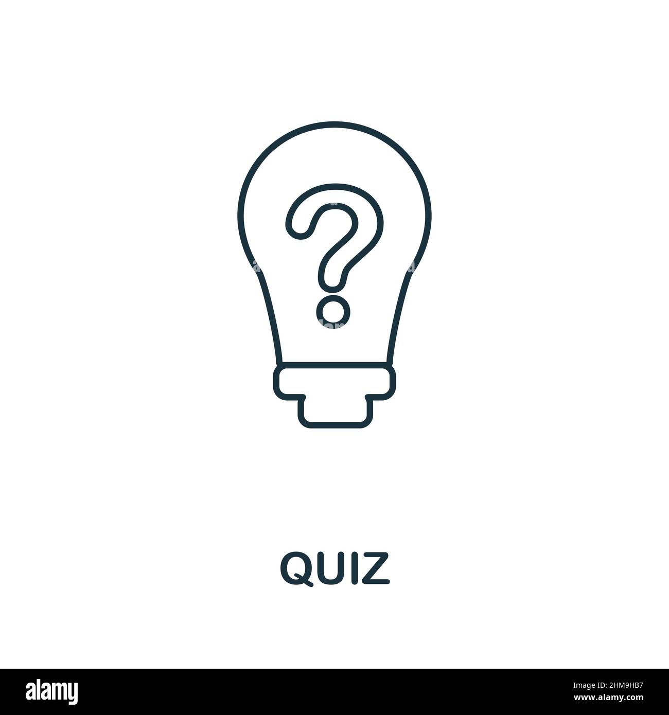 Quiz icon. Line element from school education collection. Linear Quiz ...