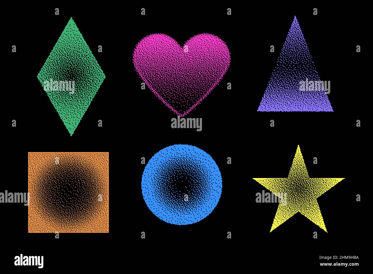 Bitmap geometric shapes Stock Vector Image & Art - Alamy