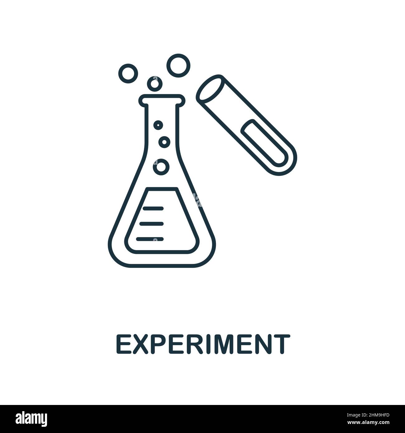 Experiment icon. Line element from school education collection. Linear Experiment icon sign for ...