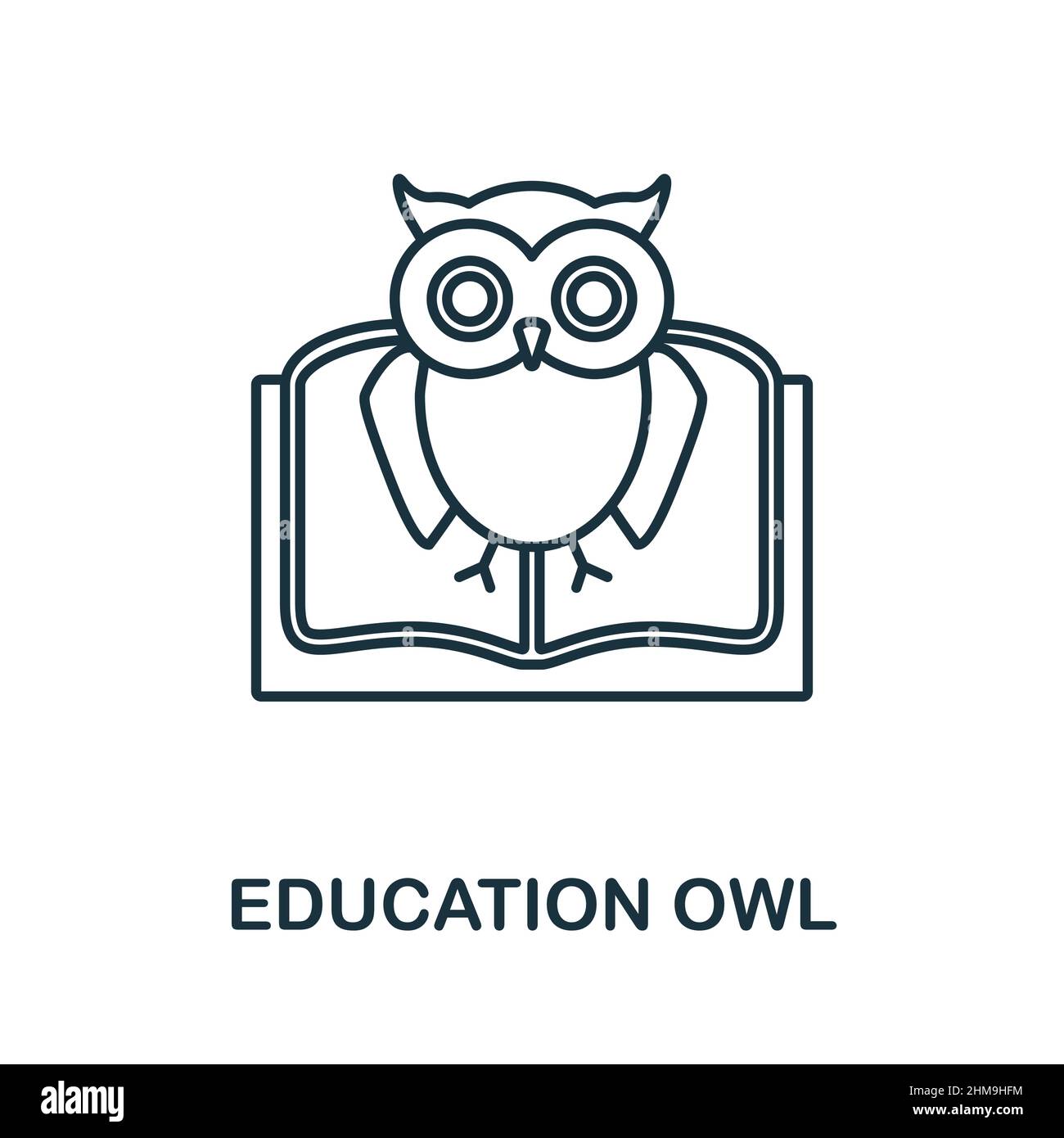 Education Owl icon. Line element from school education collection ...