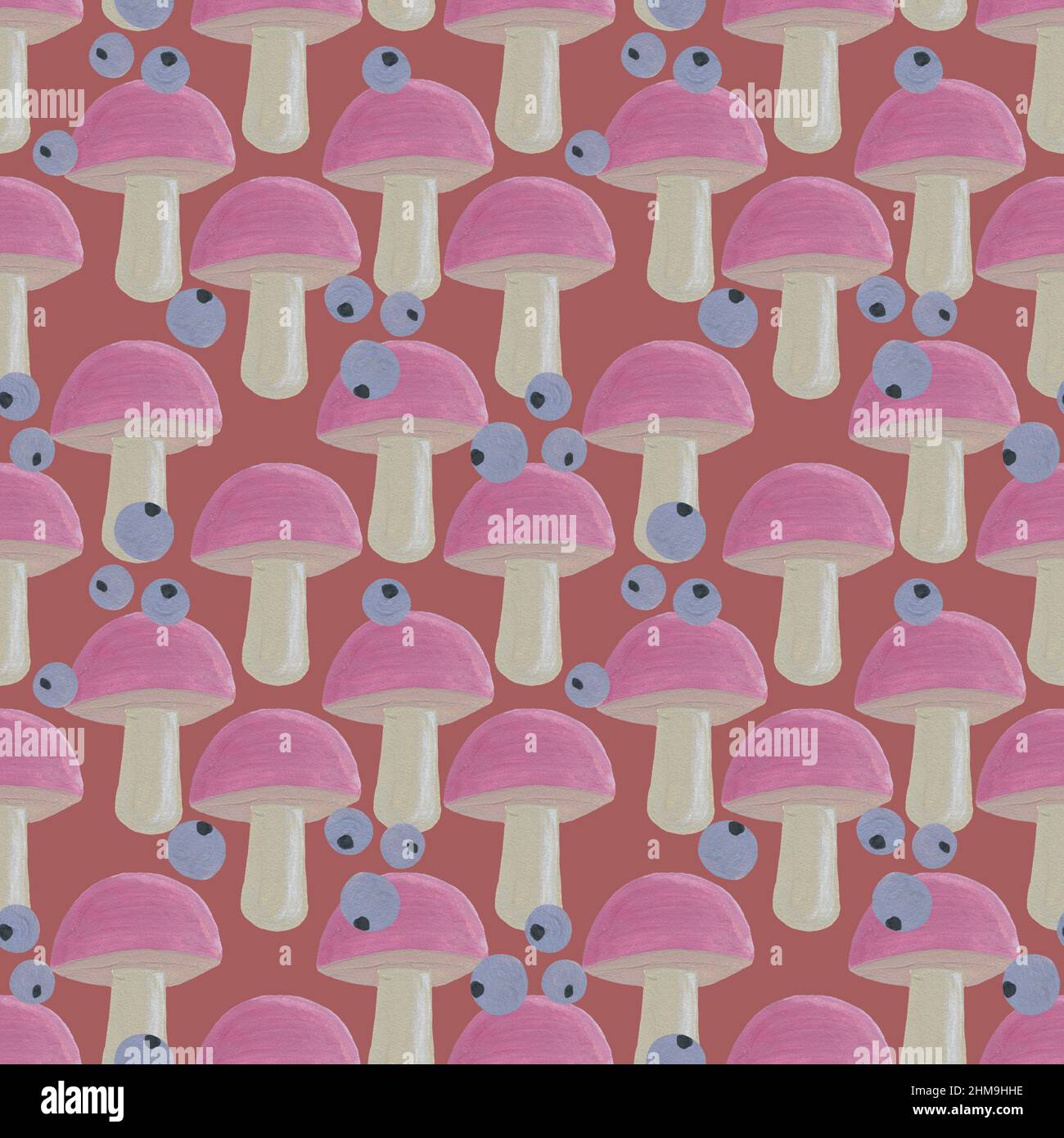 Cute mushroom pattern hi-res stock photography and images - Alamy