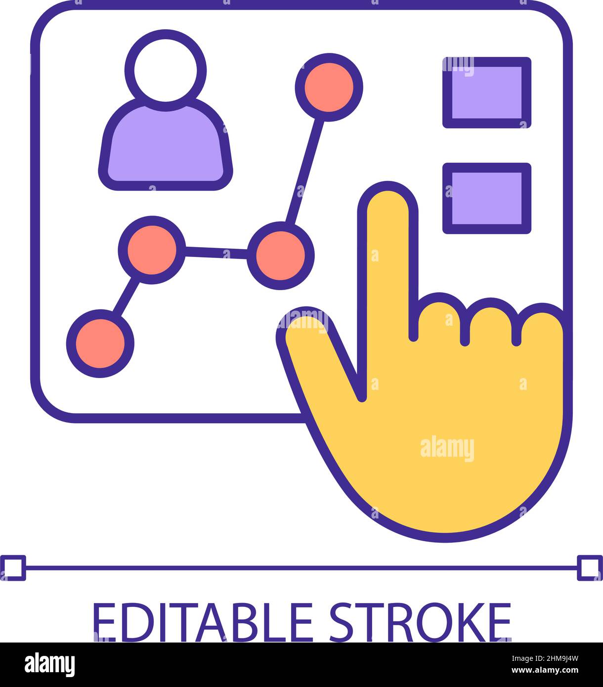 Analyzing customer account RGB color icon Stock Vector Image & Art - Alamy