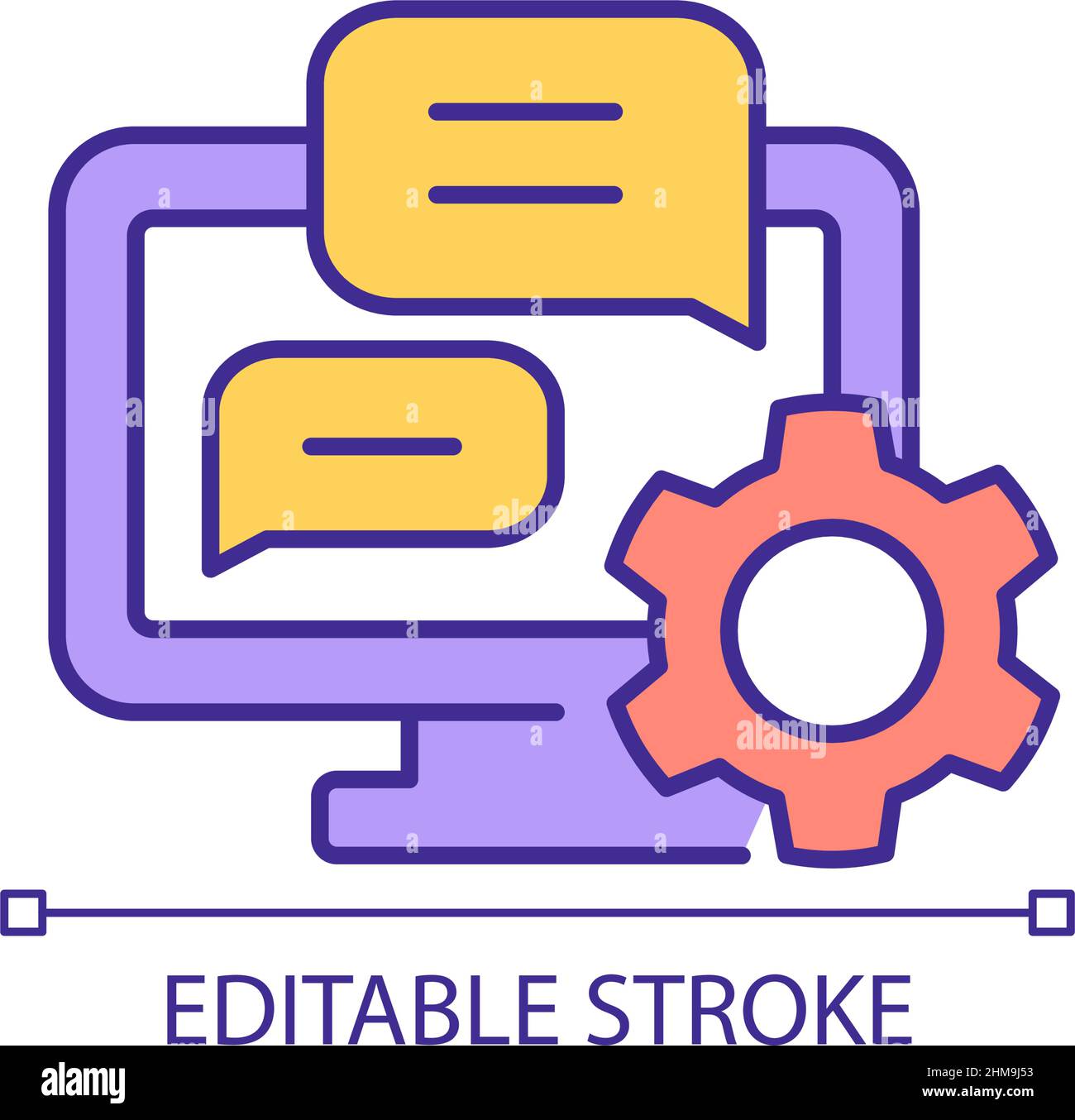 Conversation and client support RGB color icon Stock Vector Image & Art ...