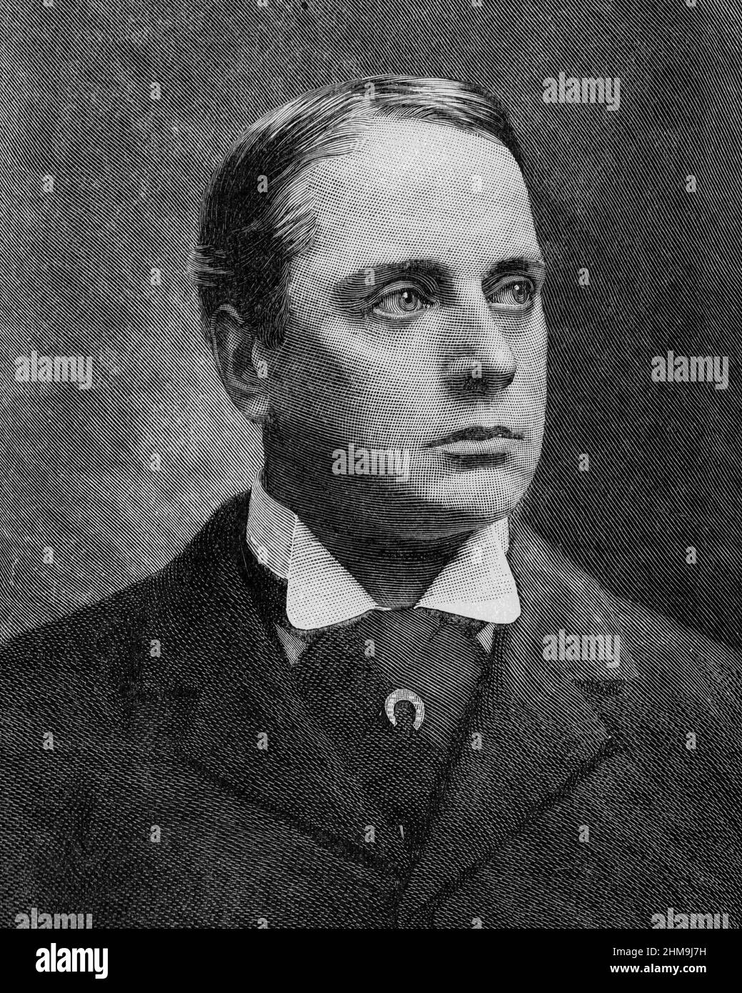 Black and White Illustration; Portrait of Lord Rosebery, British ...