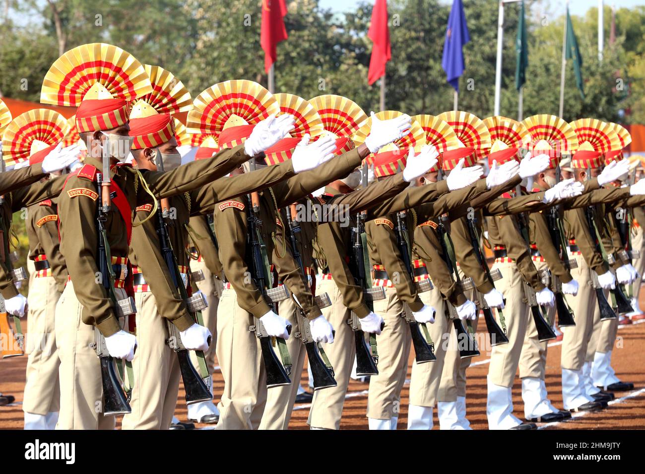 Bhopal, India. 08th Feb, 2022. Indian Central Armed Police Forces ...