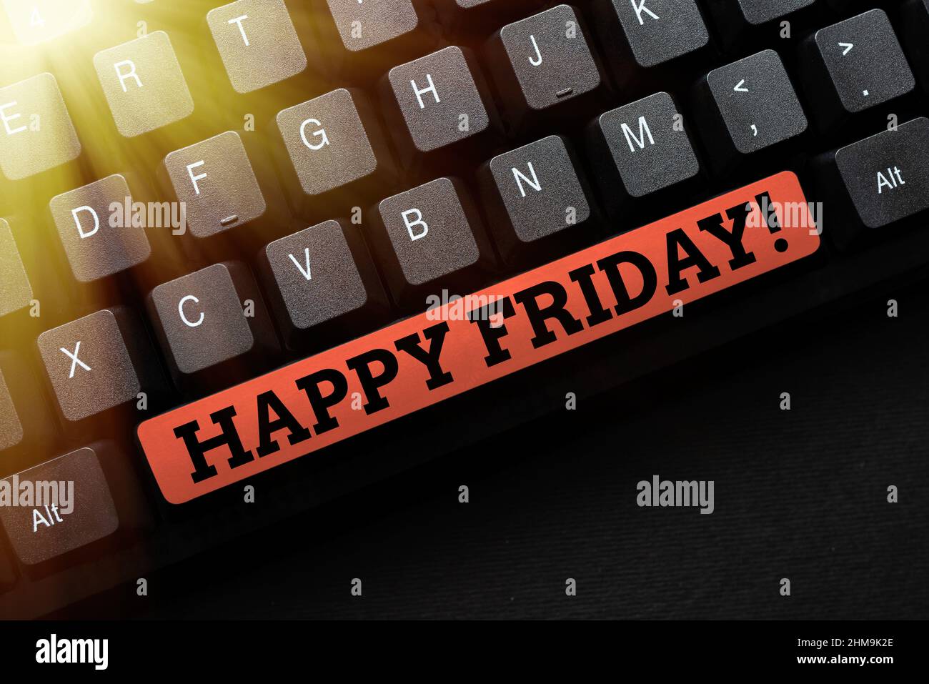 Text caption presenting Happy Friday. Concept meaning celebration of a ...