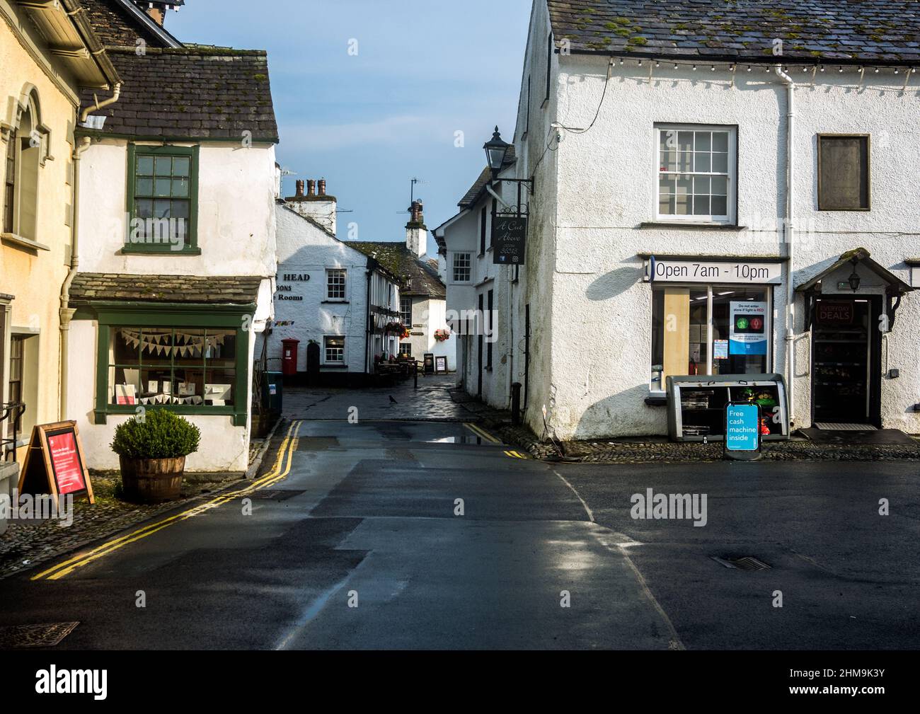 Hawkshead is situated in the Lake District National Park, UK Stock ...
