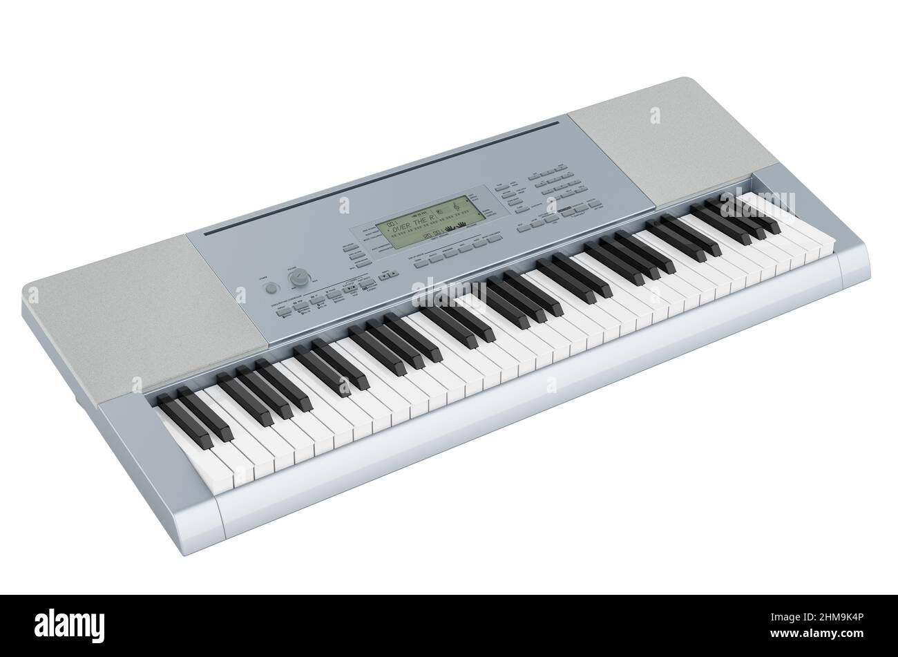 Electronic Digital Piano, Synthesizer. 3D rendering isolated on white ...