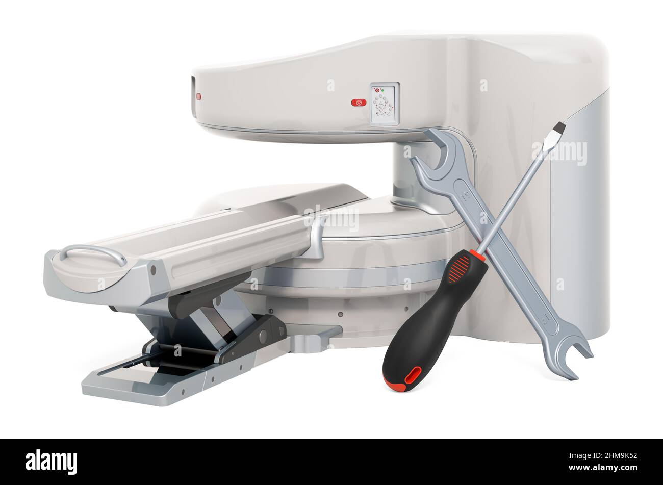 Service and repair of Opened CT, MRI Magnetic Resonance Imaging Scanner ...