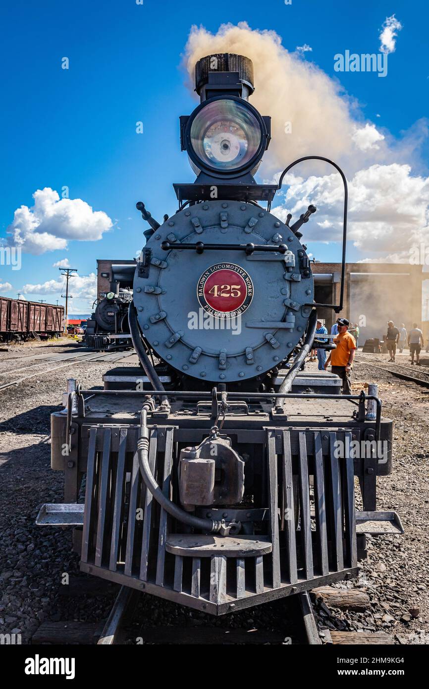 Steam locomotive in colorado railroad museum hi-res stock photography ...