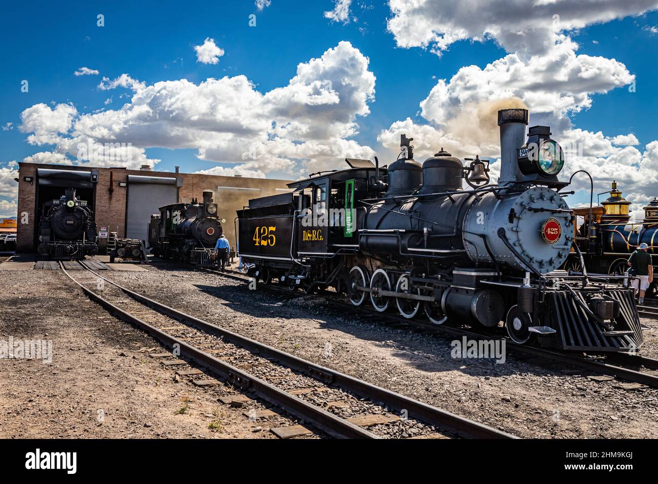 Steam locomotive in colorado railroad museum hi-res stock photography ...