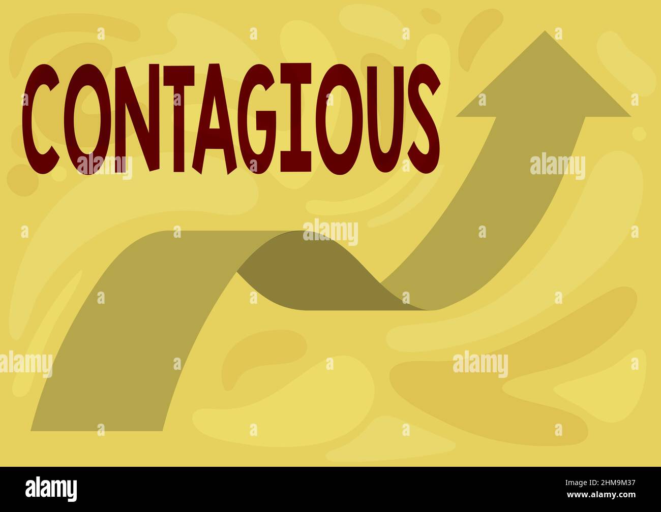 Handwriting text Contagious. Concept meaning transmissible by direct or ...