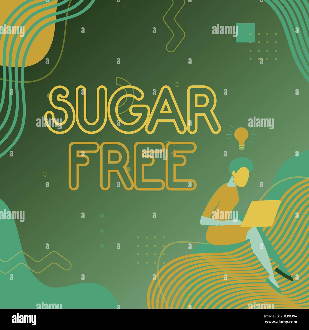 Text showing inspiration Sugar Free. Word Written on containing an ...
