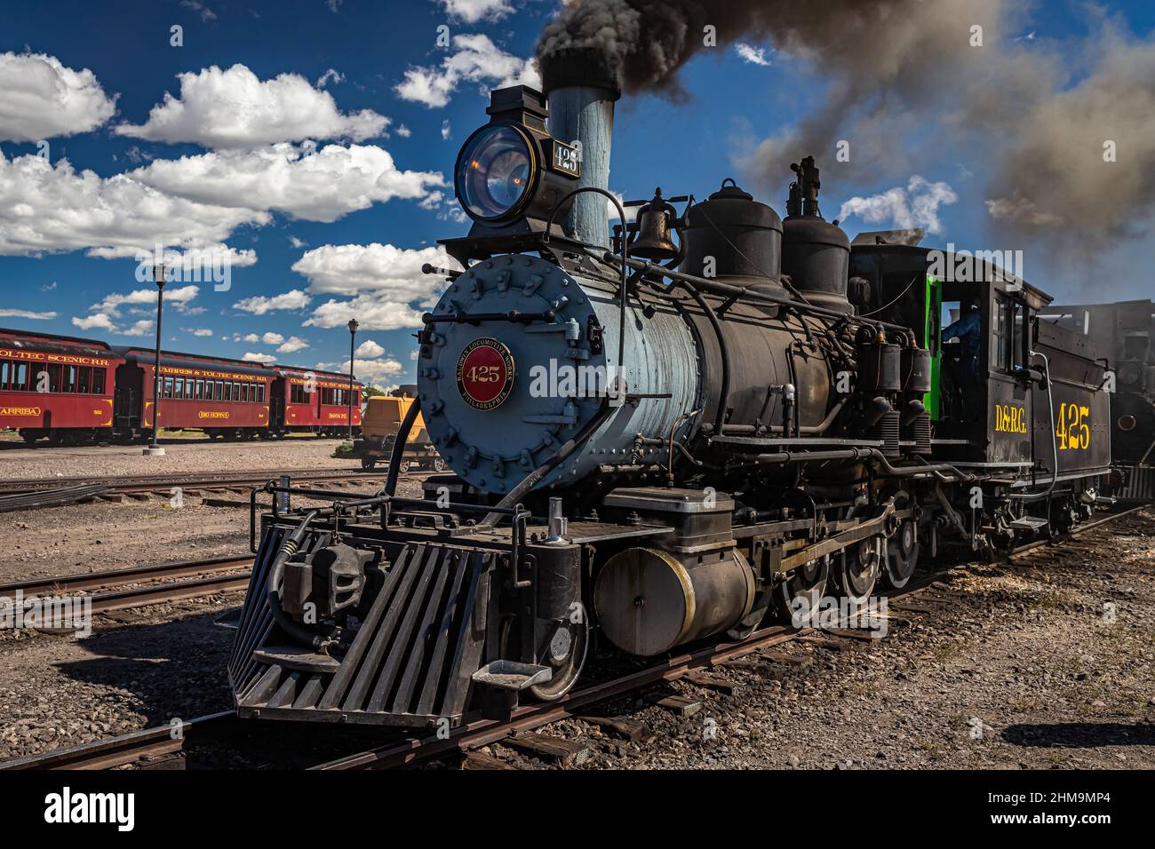 Steam locomotive in colorado railroad museum hi-res stock photography ...