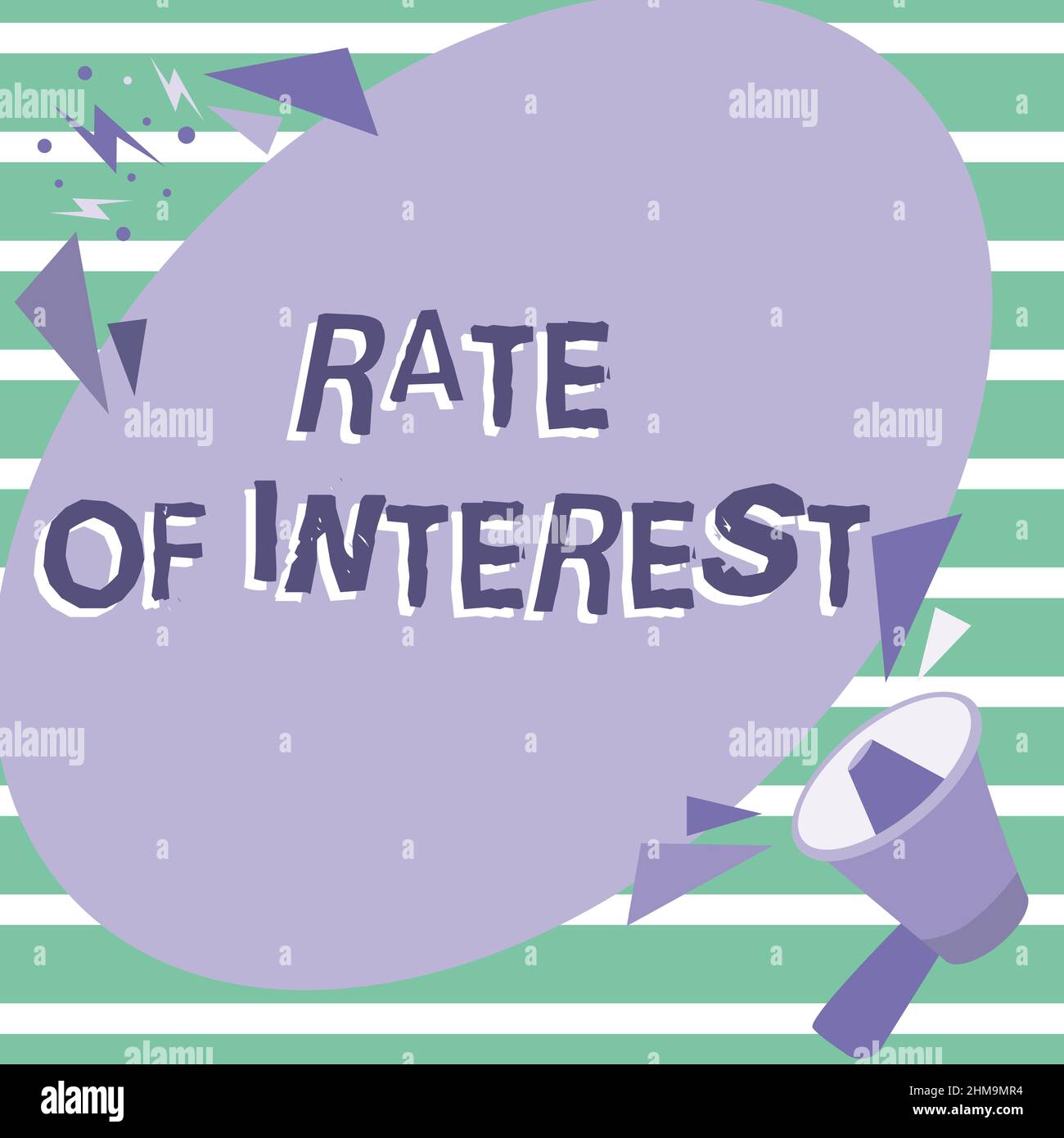 Sign displaying Rate Of Interest. Business concept amount charged ...