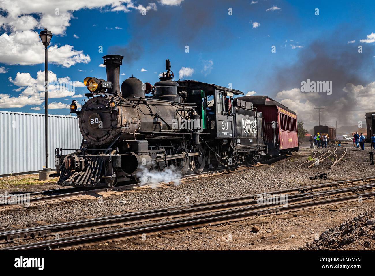 Antonito, CO - August 23, 2021: Coal burning Schenectady Works steam ...