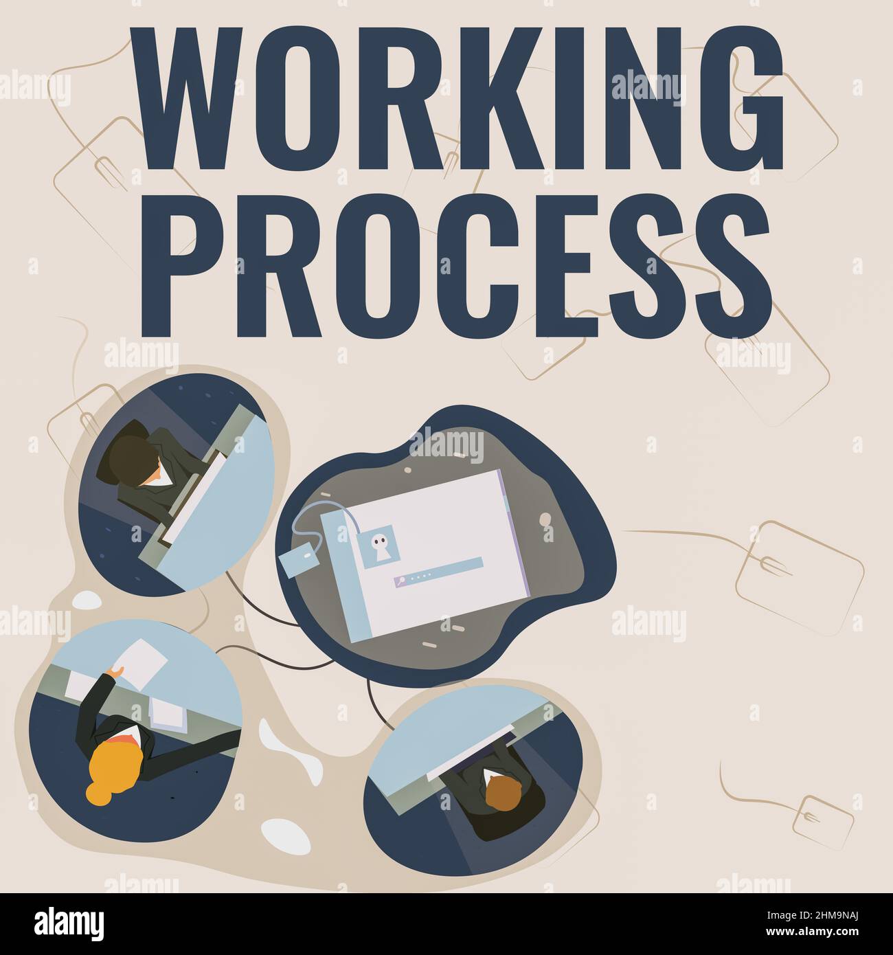 Text showing inspiration Working Process. Word Written on Working ...