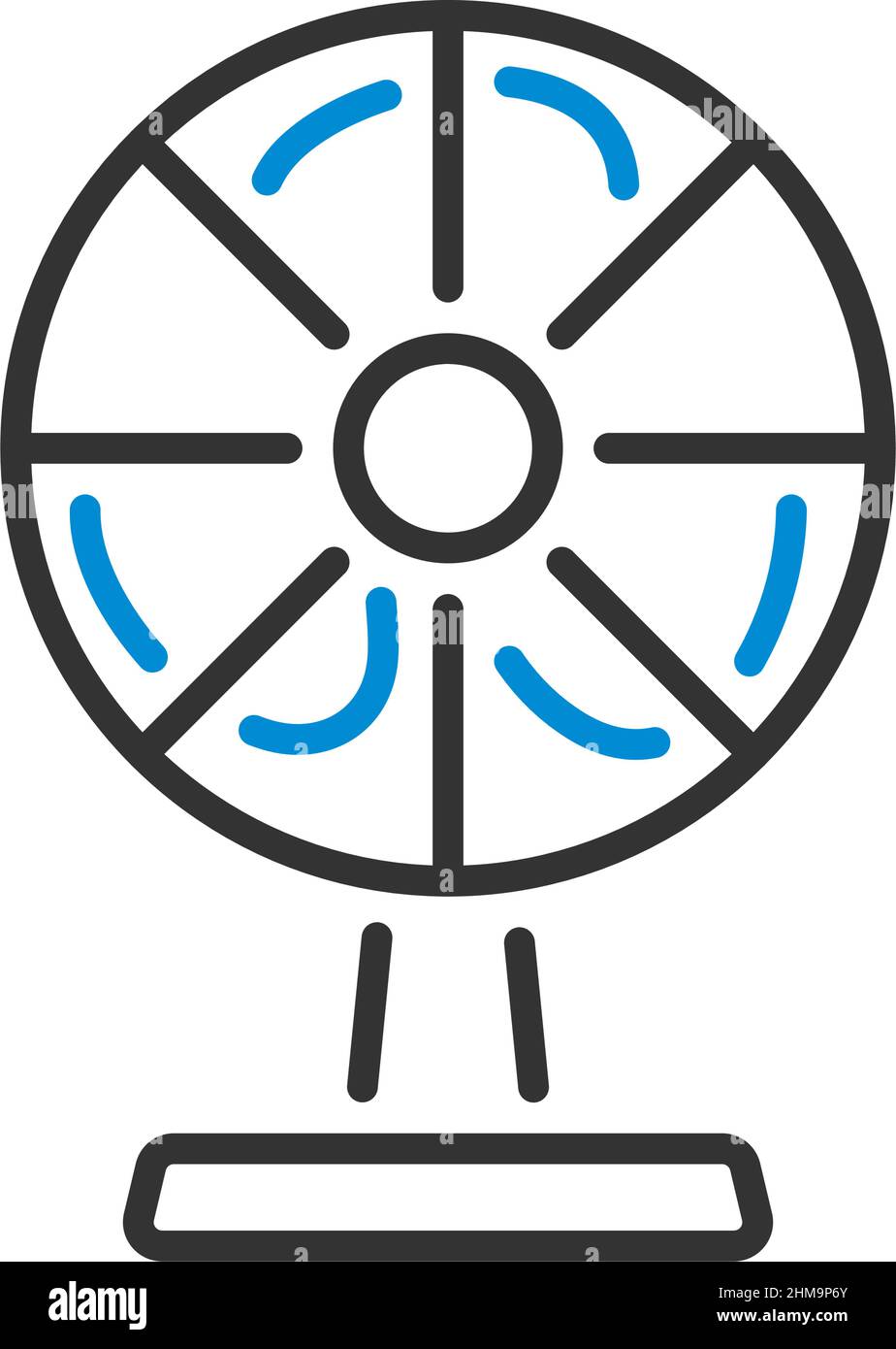 Electric Fan Icon. Editable Bold Outline With Color Fill Design. Vector ...