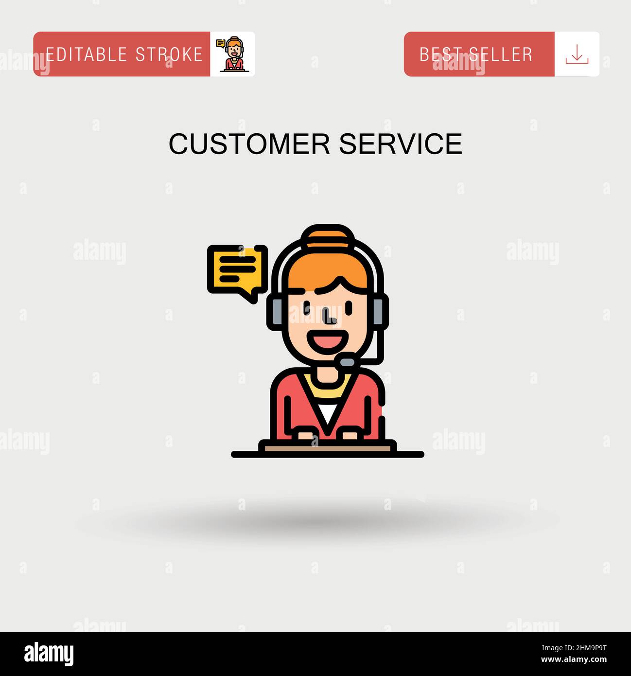 Customer service Simple vector icon Stock Vector Image & Art - Alamy