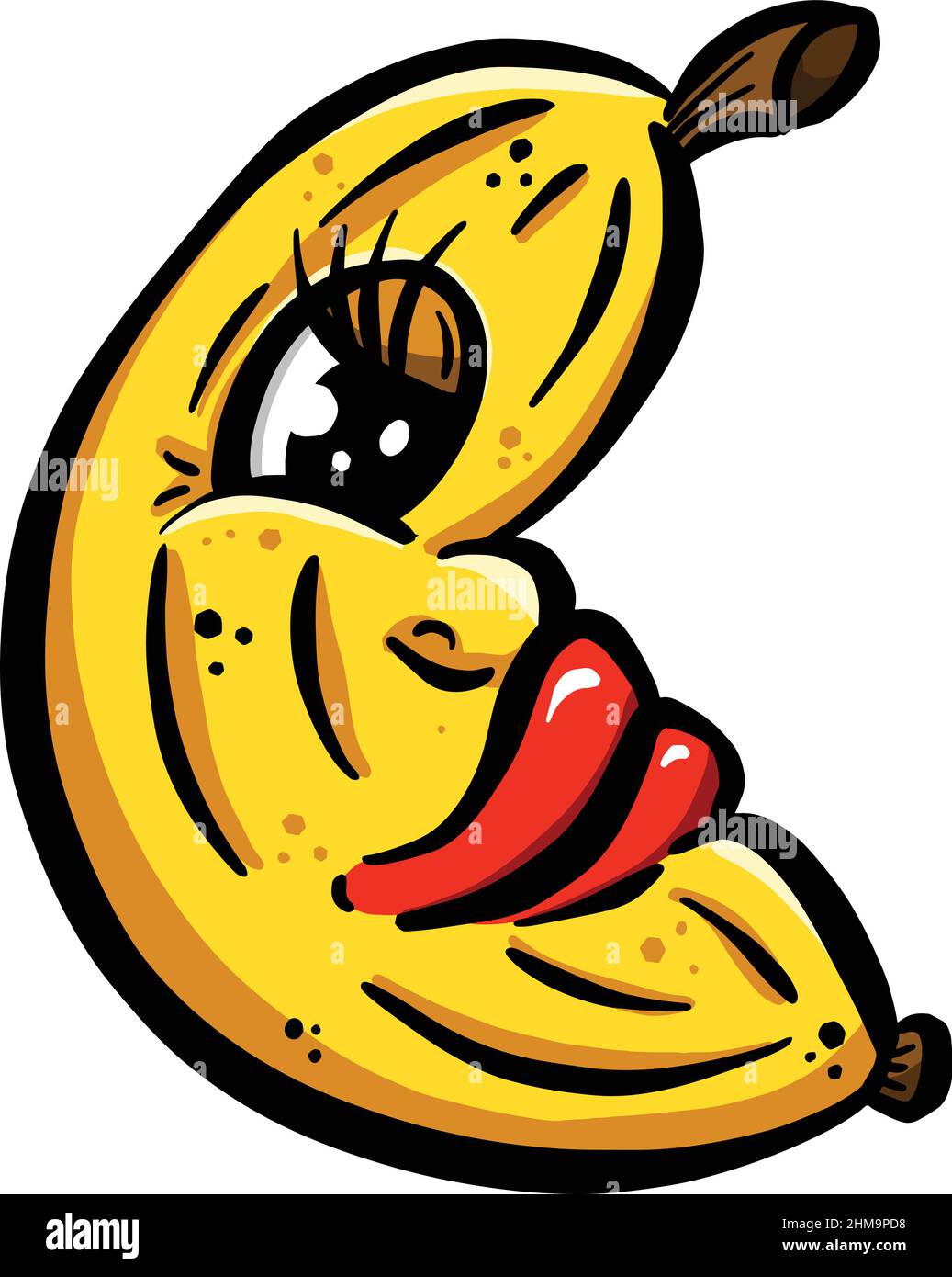 A Banana Cartoon Character Icon Loco Design Stock Vector Image & Art ...