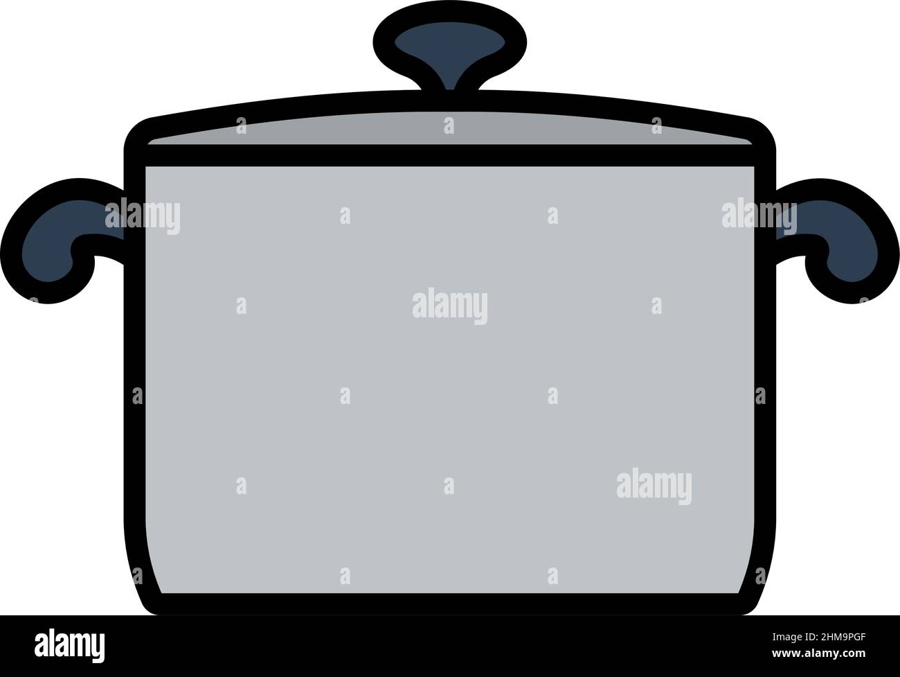 Kitchen Pan Icon. Editable Bold Outline With Color Fill Design. Vector ...
