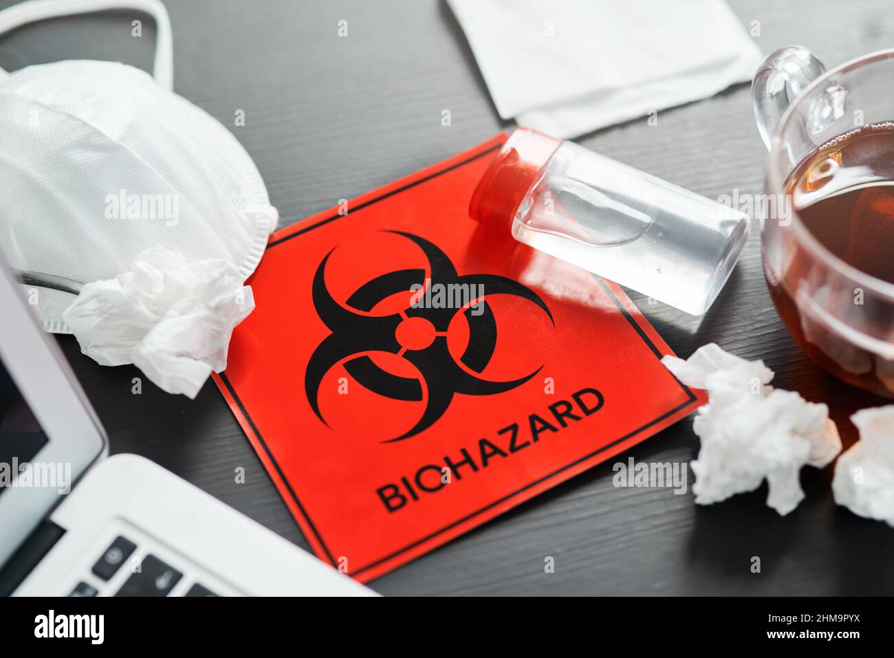 Lets stay home to protect ourselves and the people around us. Shot of a ...