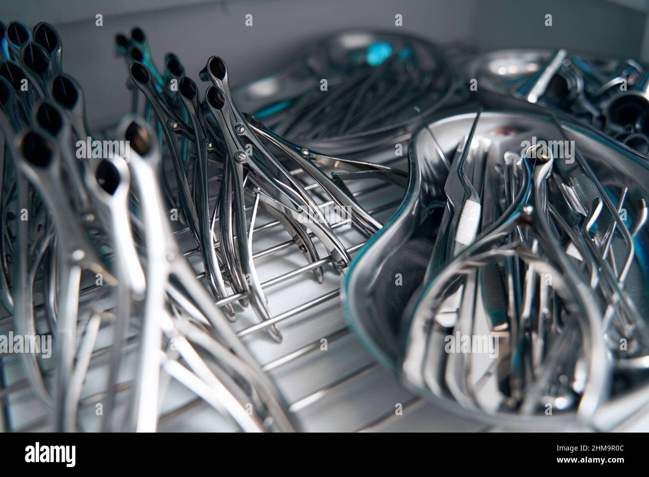 Photo of sterile metal medical instruments in clinic Stock Photo - Alamy