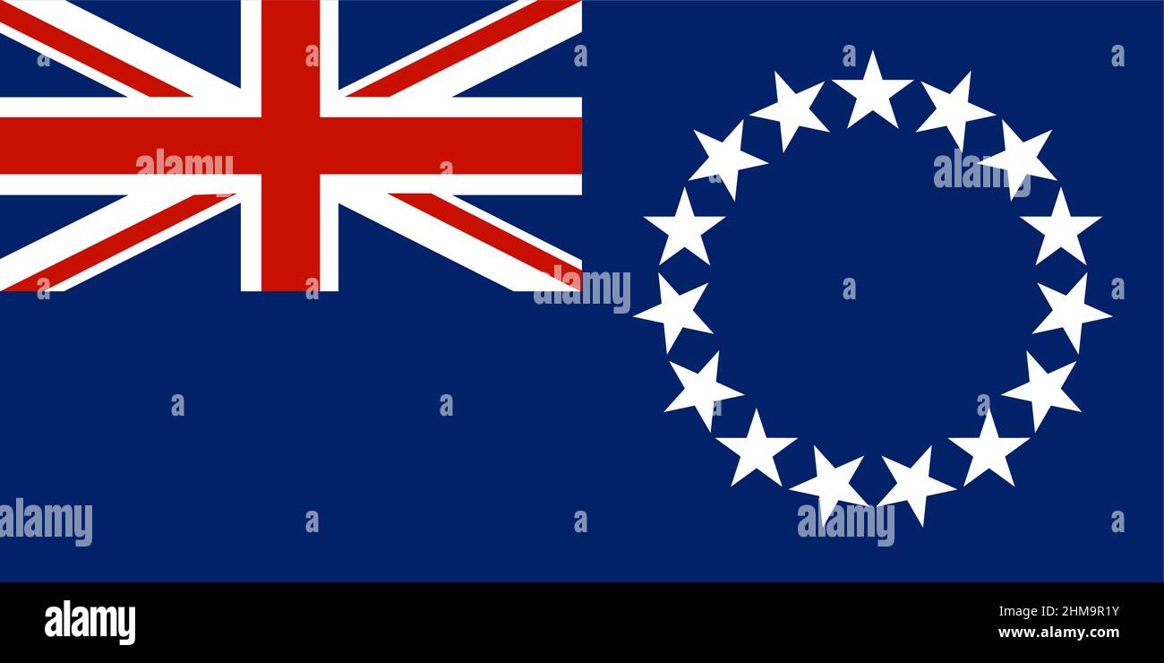 National Flag Cook Islands, Cook Islands Ensign, Blue ensign with a ...