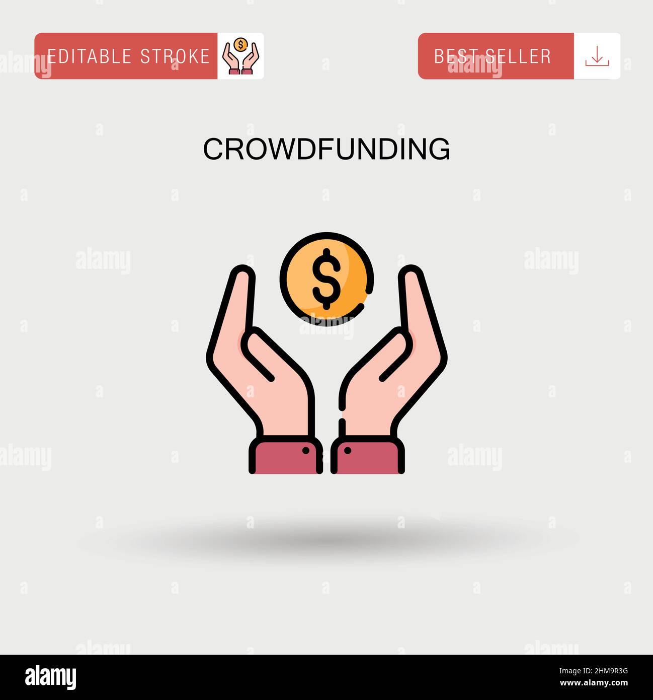 Crowdfunding Simple vector icon Stock Vector Image & Art - Alamy