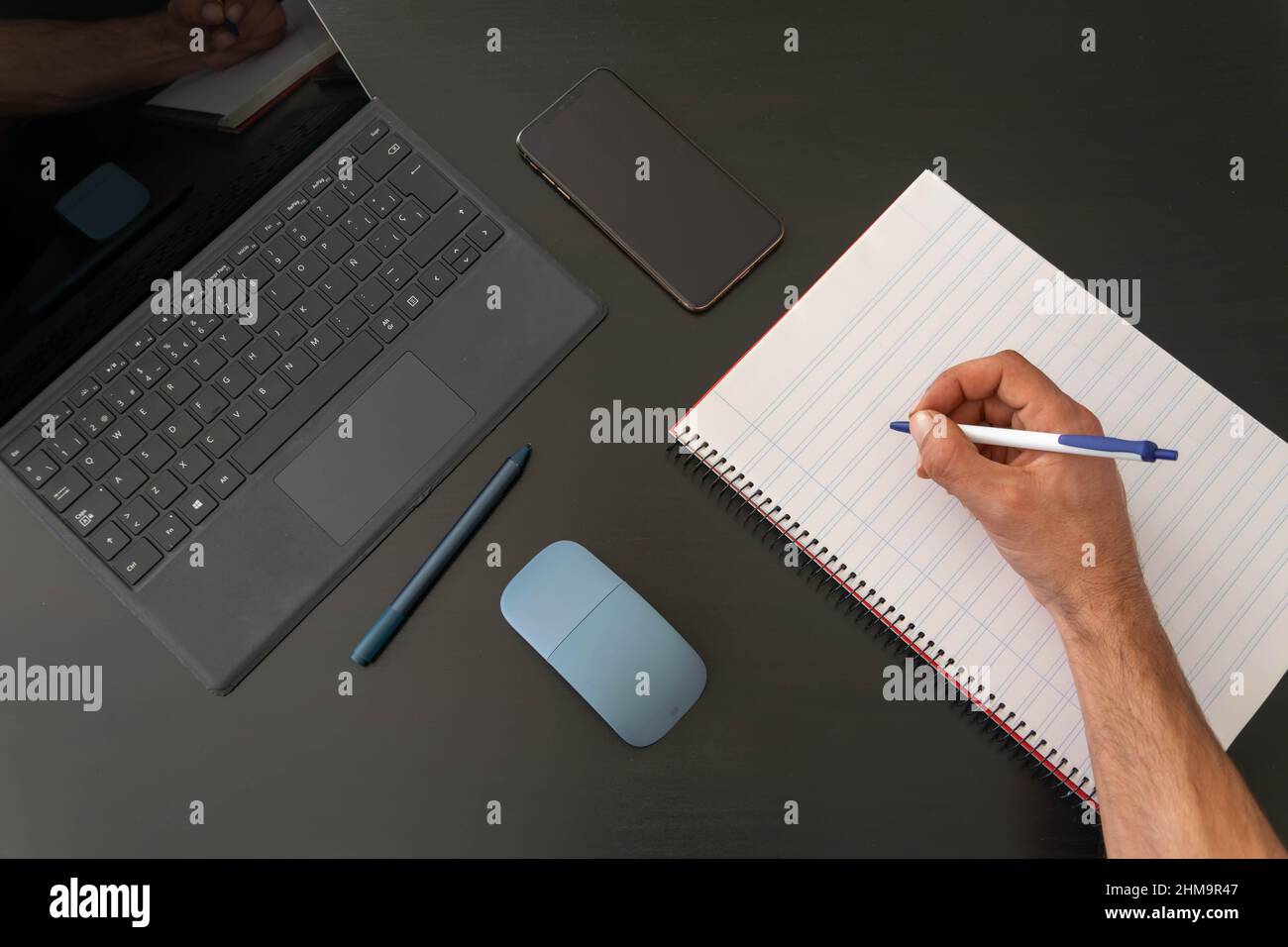 A image of somebody ready to take notes from studying or working from ...