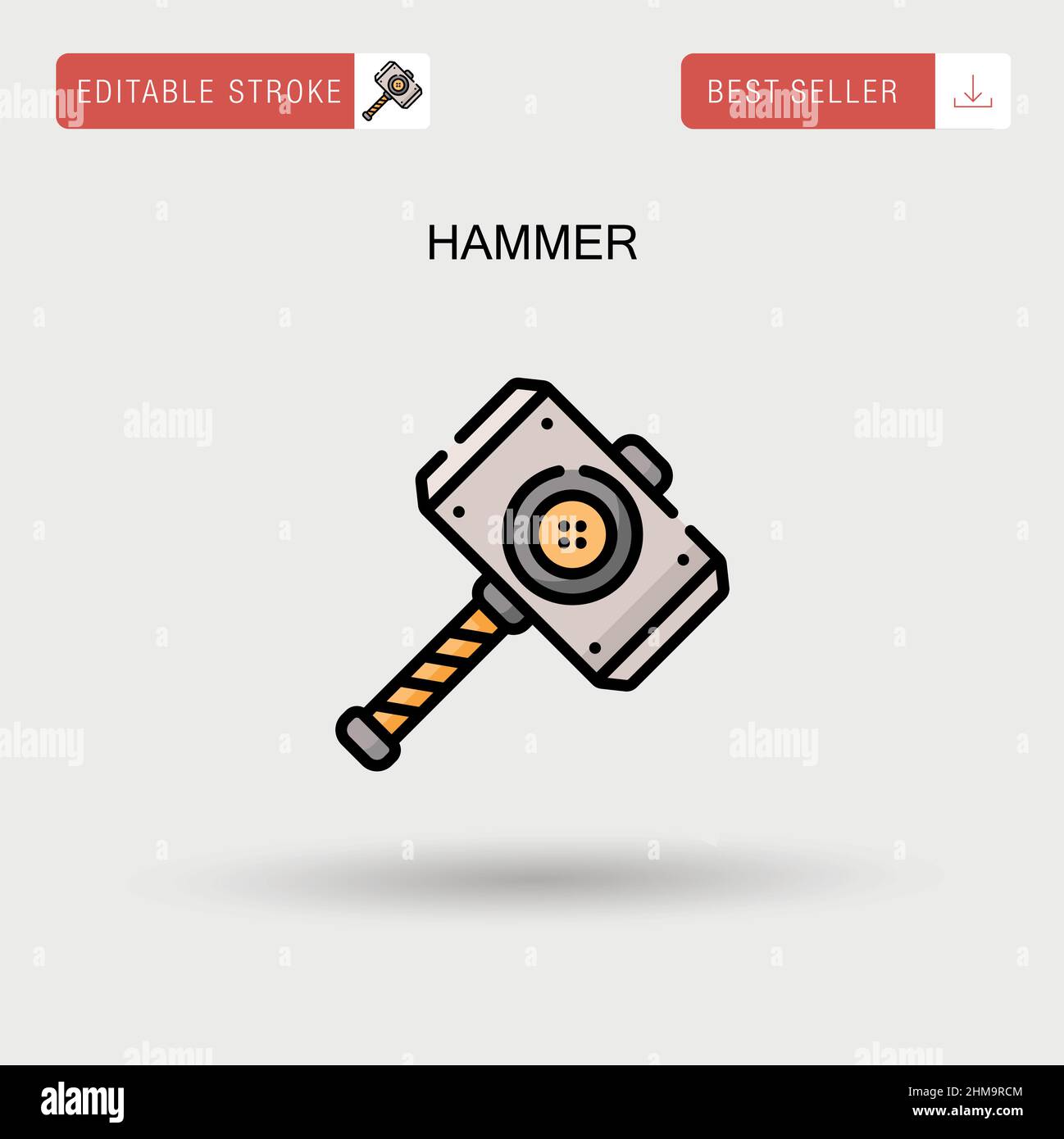 Hammer Simple vector icon Stock Vector Image & Art - Alamy