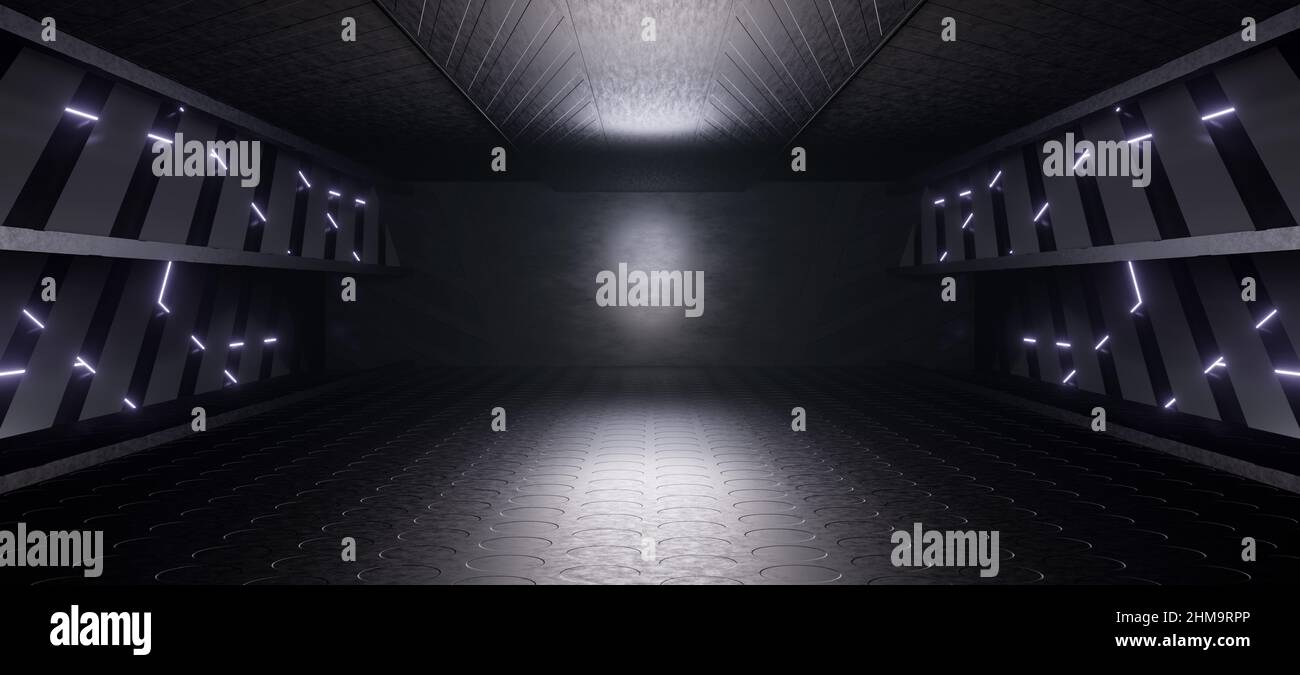 Surreal Future Digital Tunnel Hangar Club Hallway Avant Garde Vibrant ...