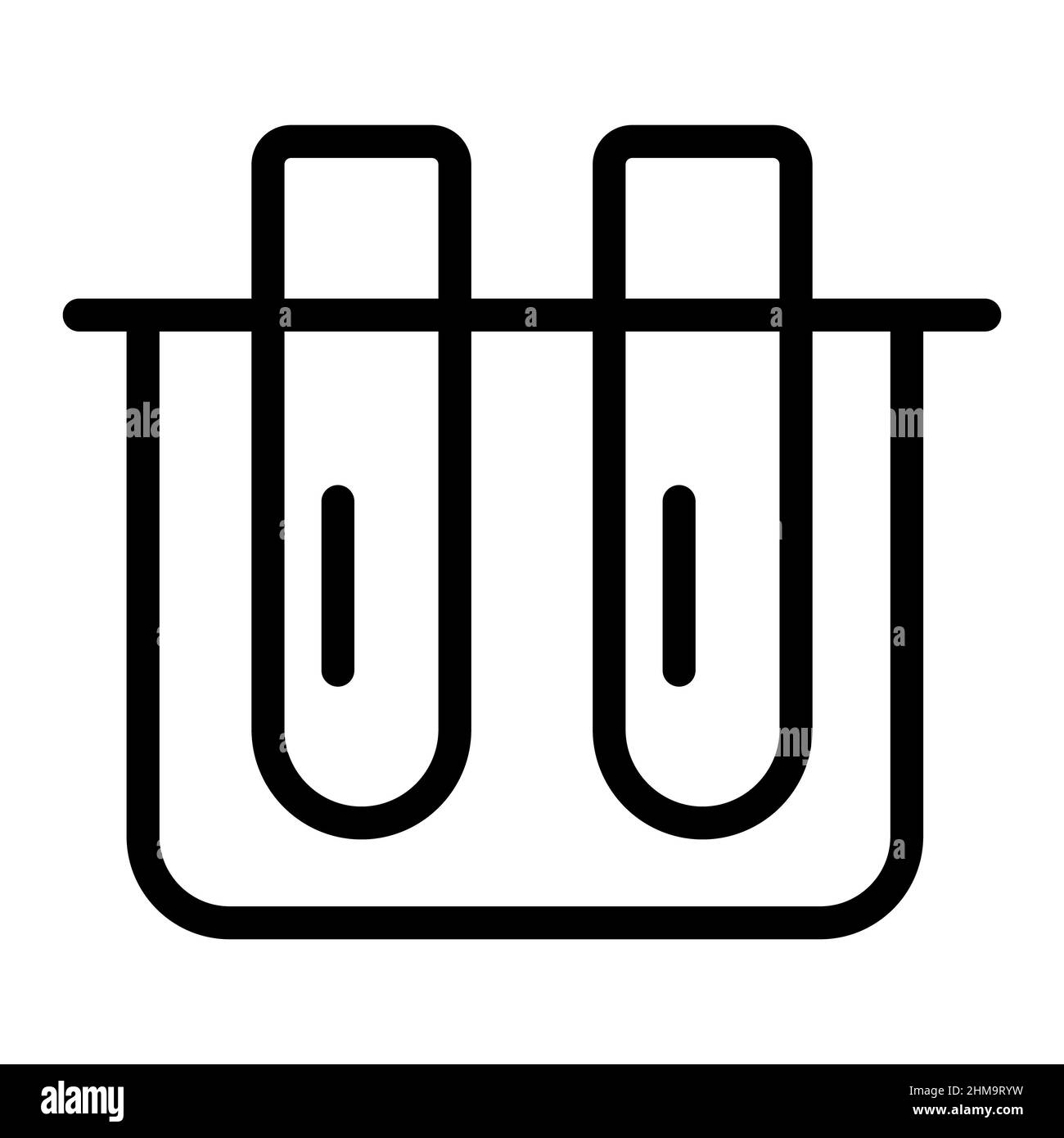 Test tube flat icon. Pictogram for web. Line stroke. Isolated on white ...