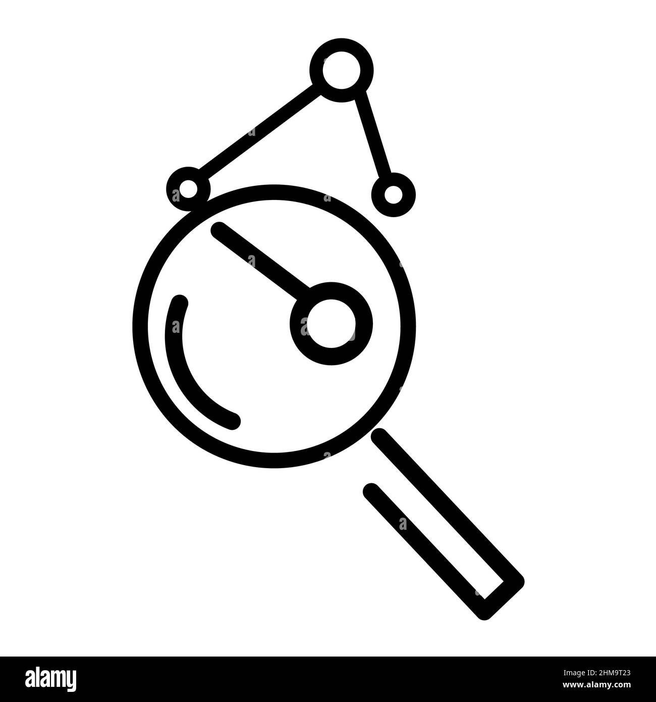 Research flat icon. Analysis pictogram for web. Line stroke. Isolated ...