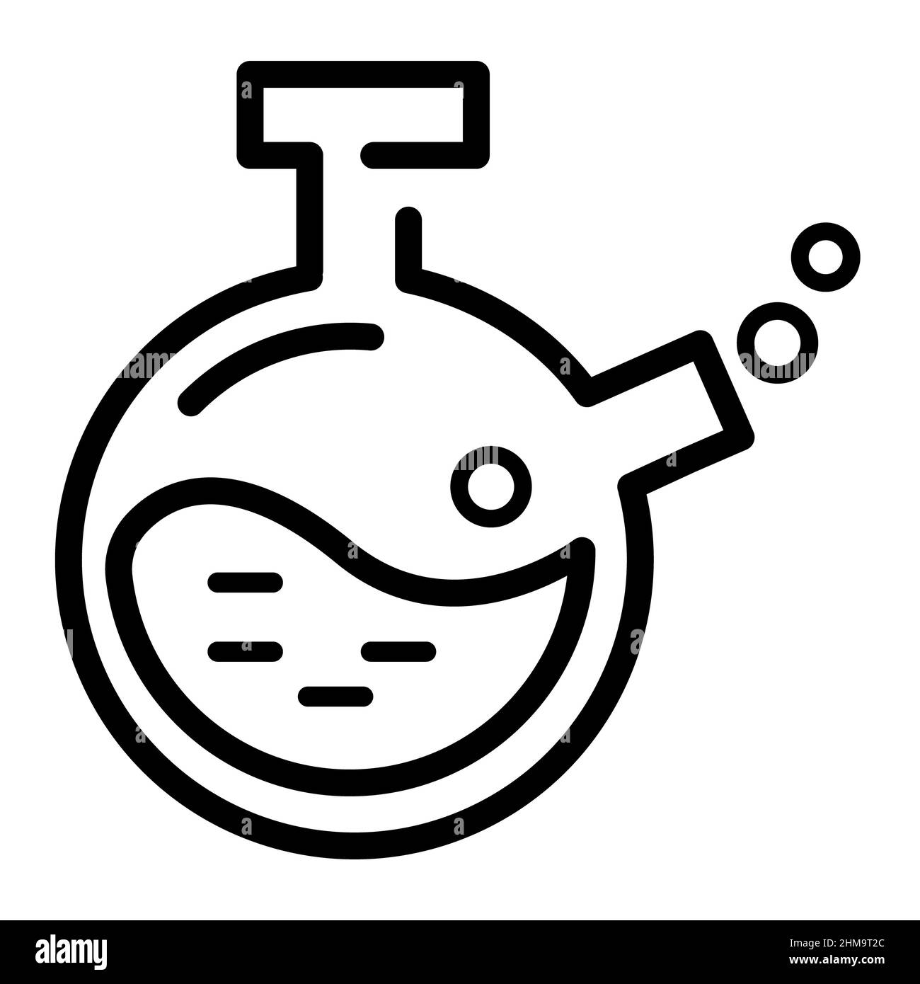 Test tube flat icon. Pictogram for web. Line stroke. Isolated on white ...
