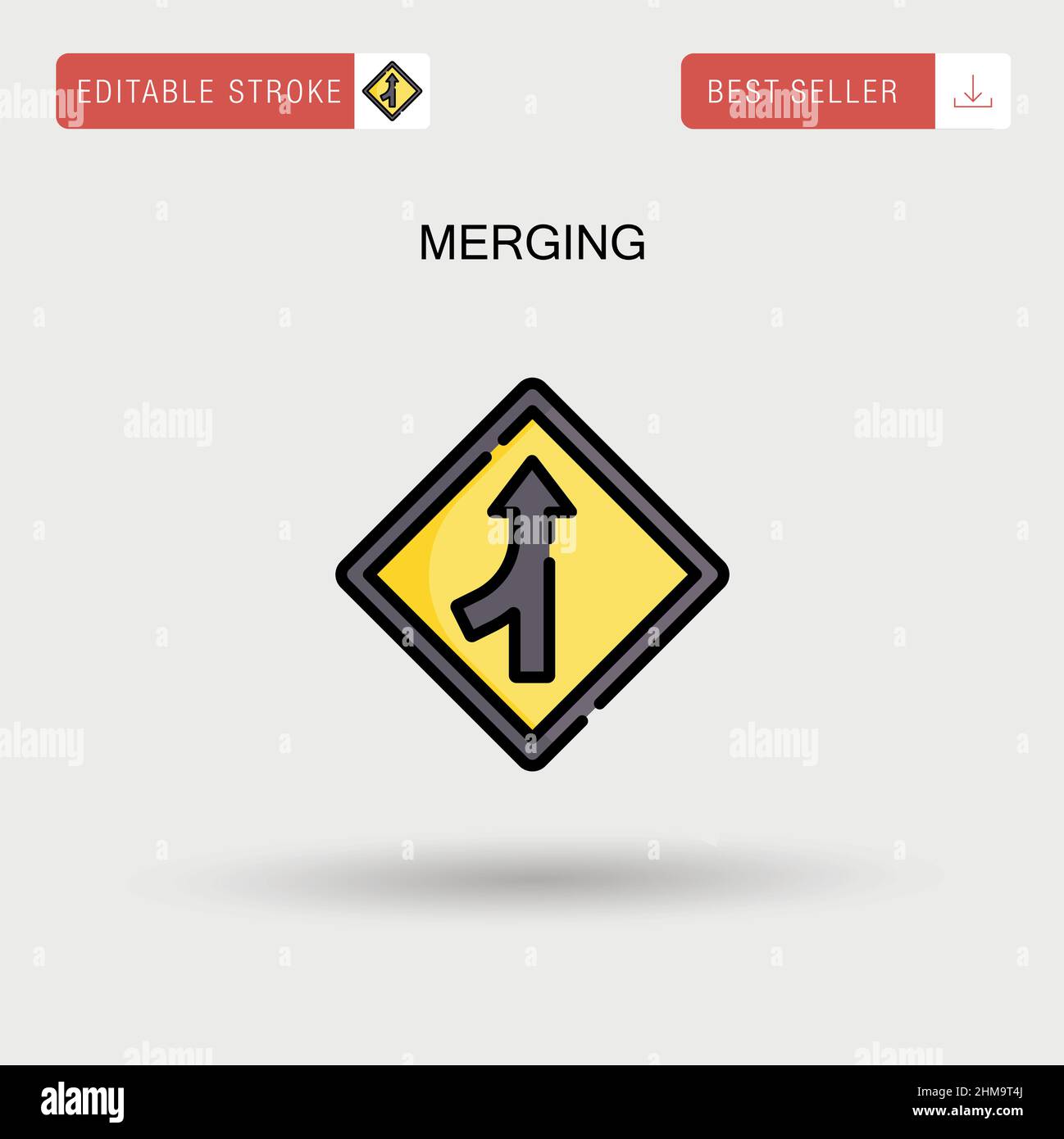 Merging icon Stock Vector Images - Alamy