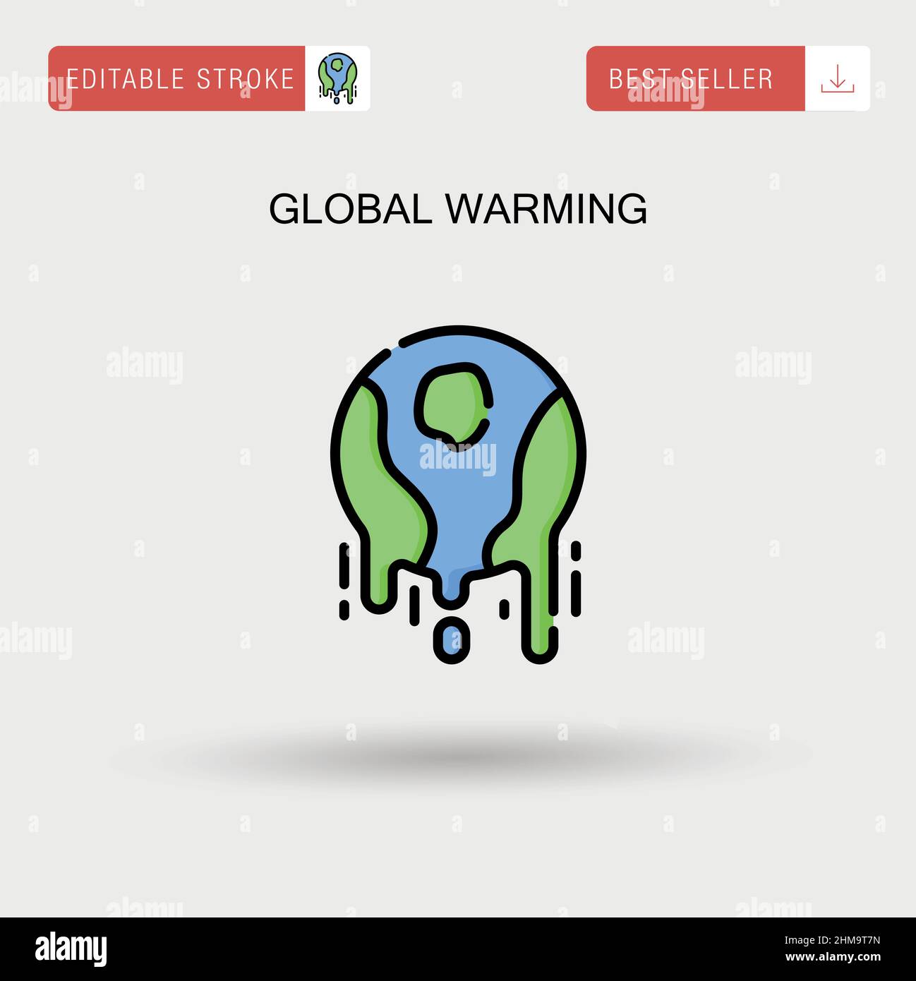 Global warming Simple vector icon Stock Vector Image & Art - Alamy