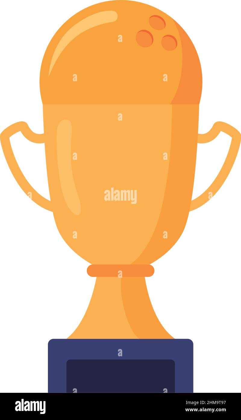 bowling trophy cup golden icon Stock Vector Image & Art - Alamy