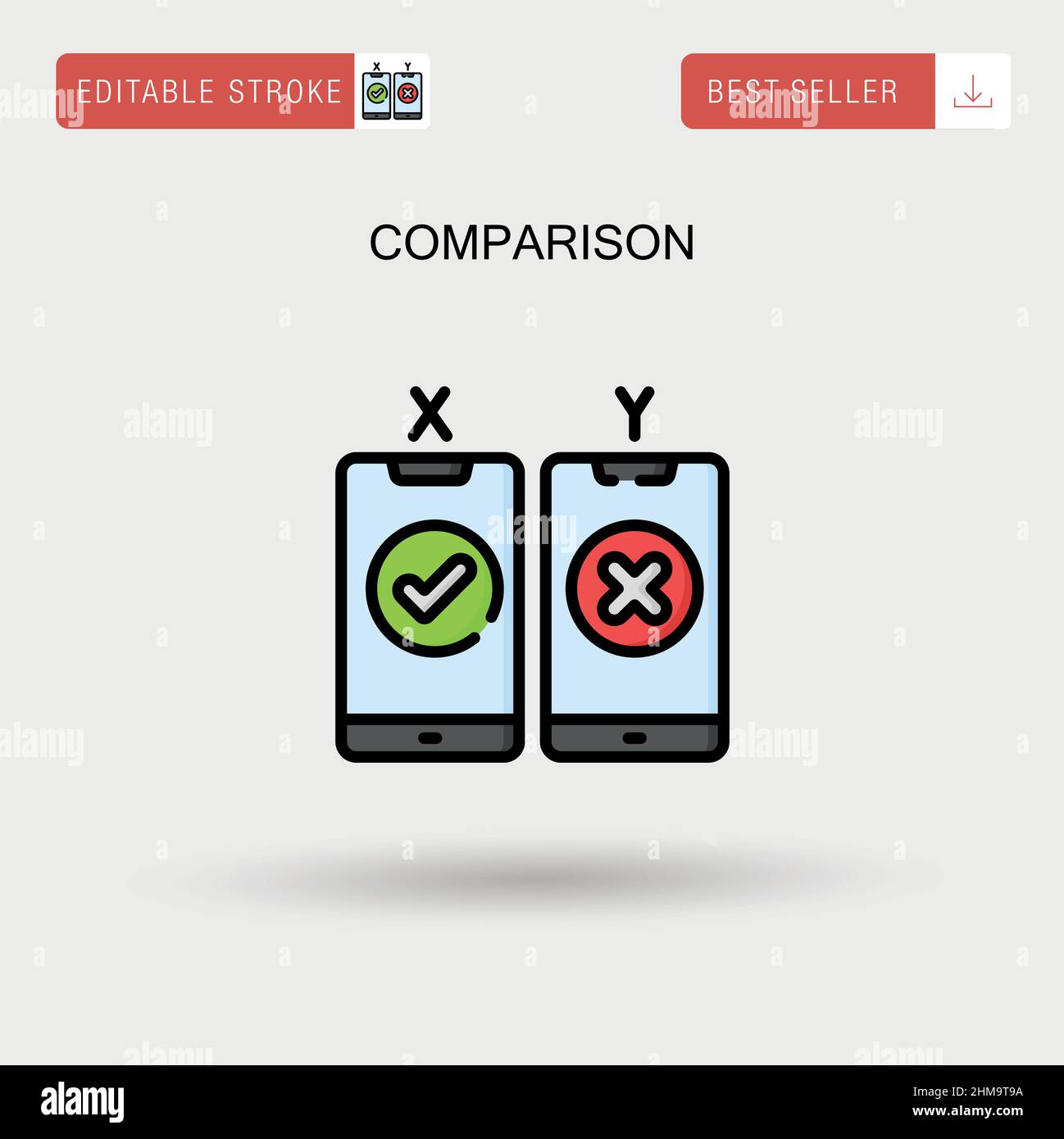 Comparison diagram color icon hi-res stock photography and images - Alamy