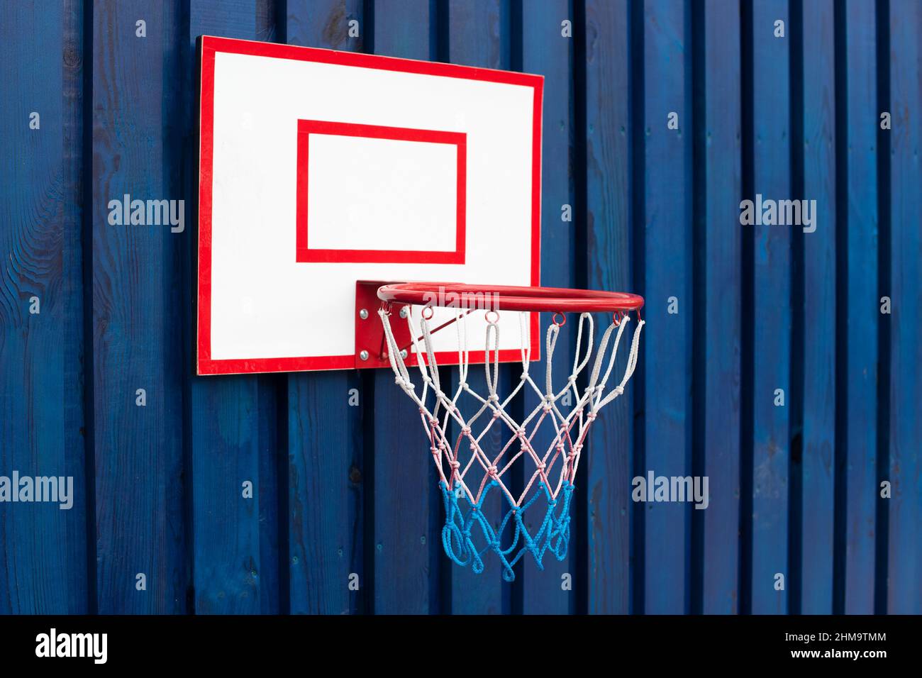 Outdoor Mini Basketball Hoop. Basketball Ring with Netball Stock Photo ...